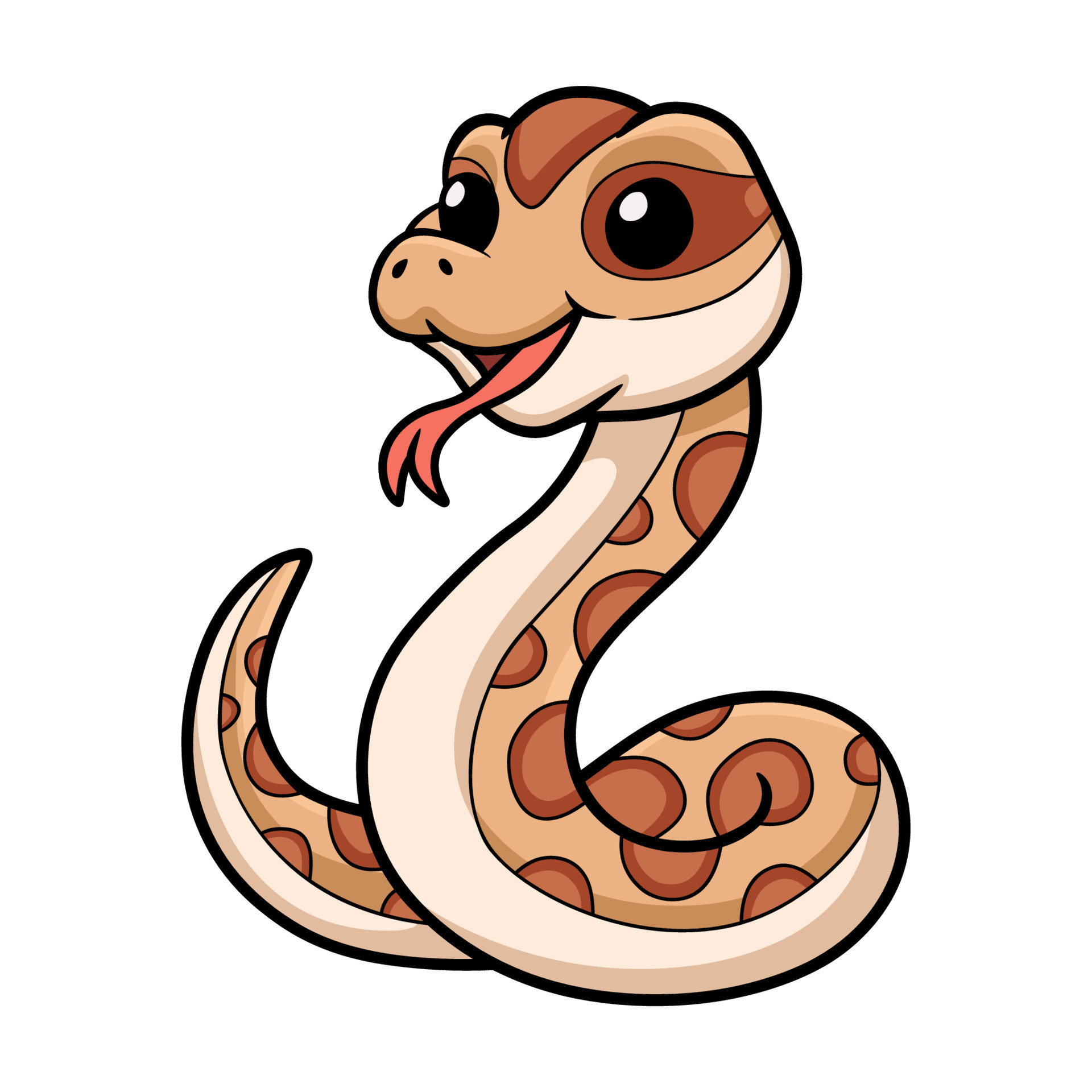 Cute daboia russelii snake cartoon 20126744 Vector Art at Vecteezy