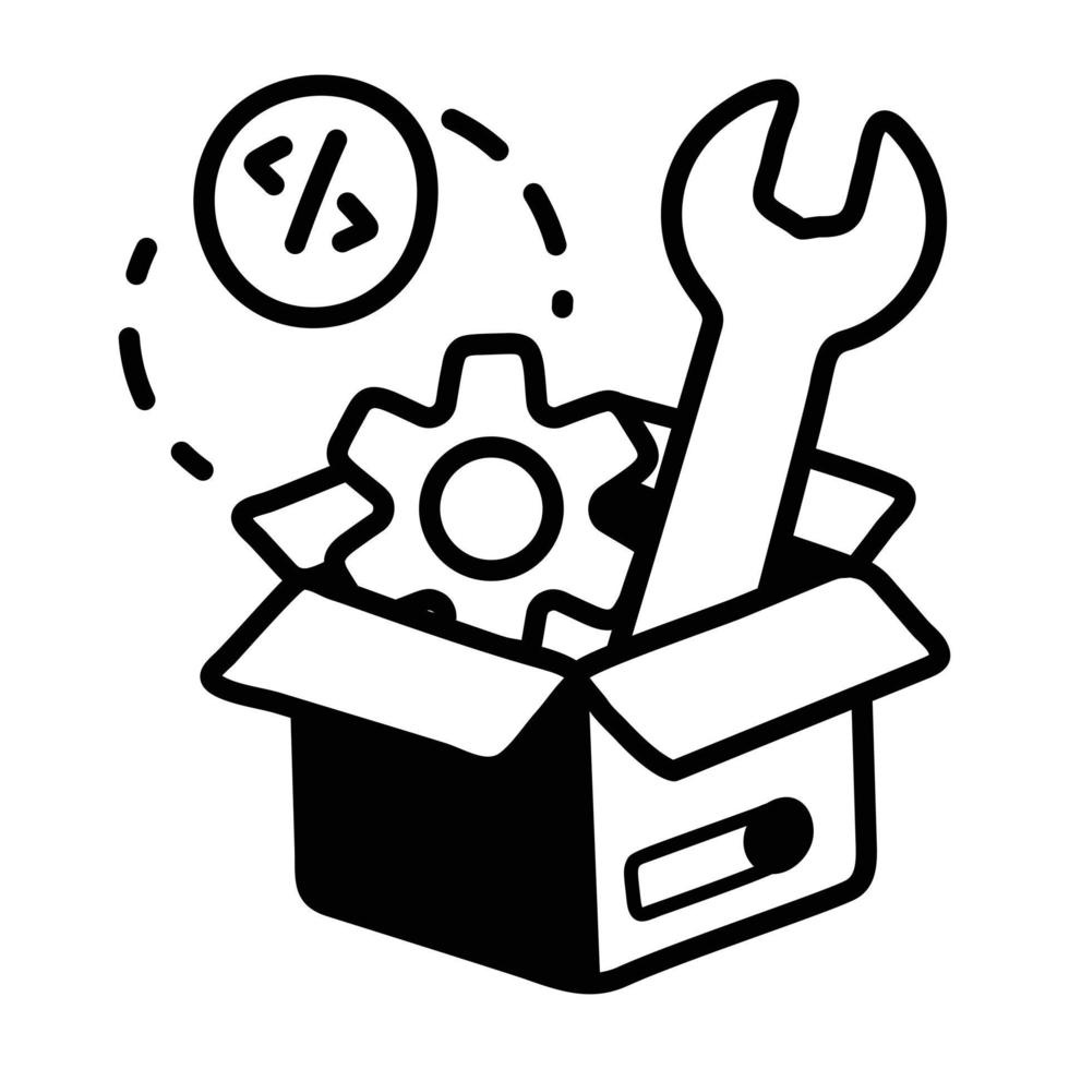 Trendy Programming Tools 20127437 Vector Art at Vecteezy