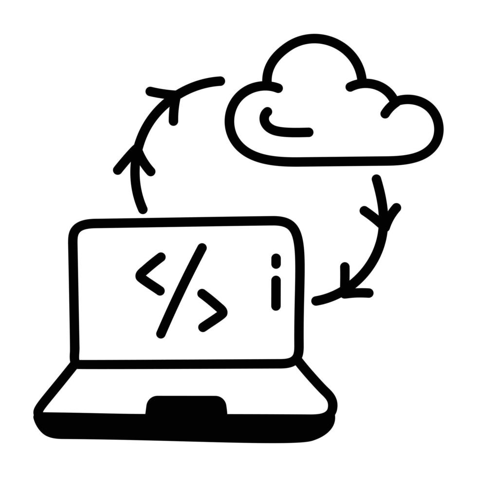 Trendy Cloud Coding 20127439 Vector Art at Vecteezy