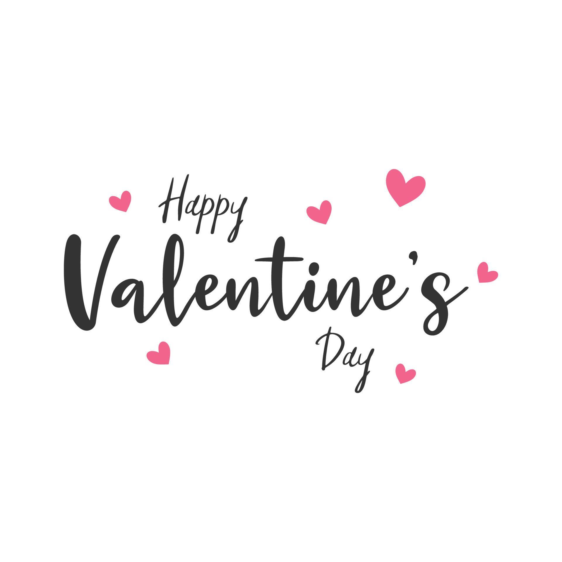 Happy Valentines Day Vector Valentines Day Typography Poster With