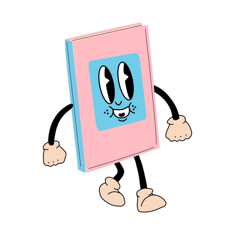 Book 30s Cartoon Mascot Character 40s 50s 60s Old Animation Style 20145911 Vector Art At Vecteezy