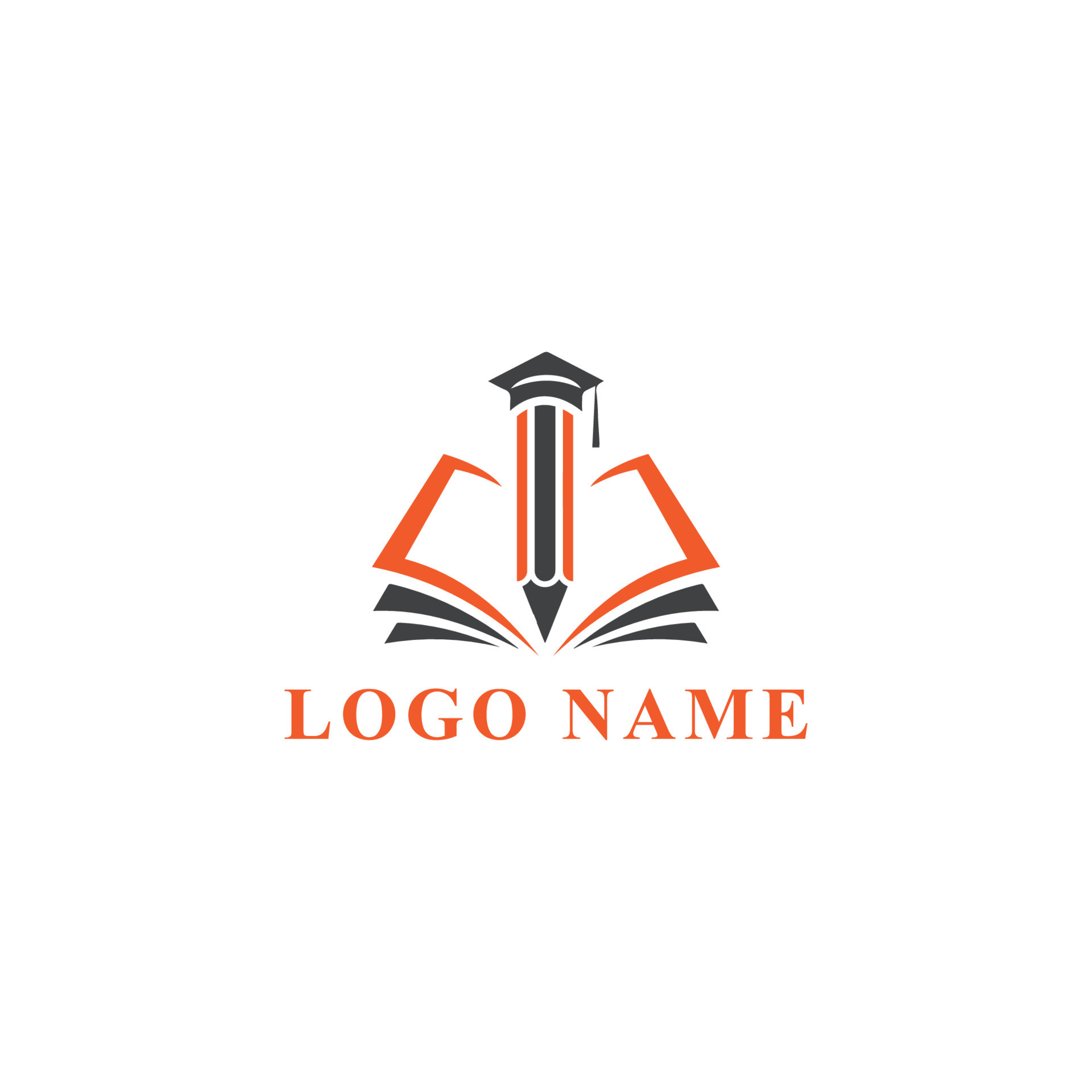 Vector Abstract Book And Pencil Logo Design Concept 20146082 Vector Art At Vecteezy