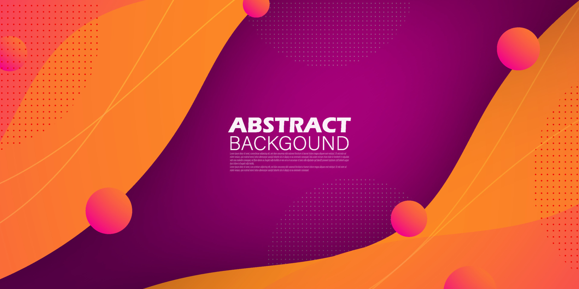 Abstract Fluid Background With Purple And Orange Color Wave Design Background Eps10 Vector