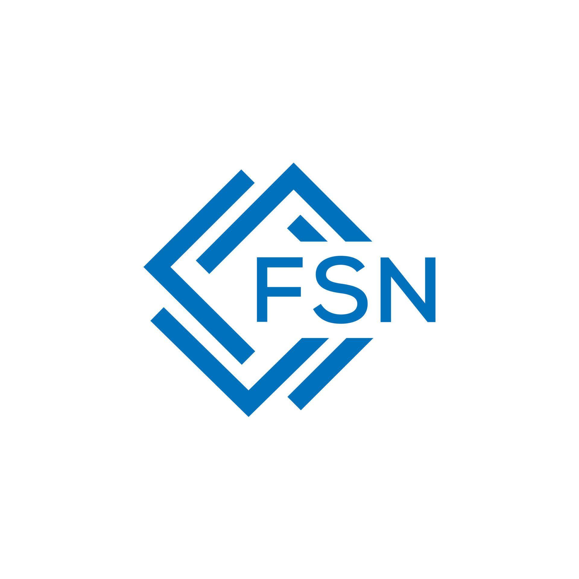 FSN letter logo design on white background. FSN creative circle letter logo concept. FSN letter ...