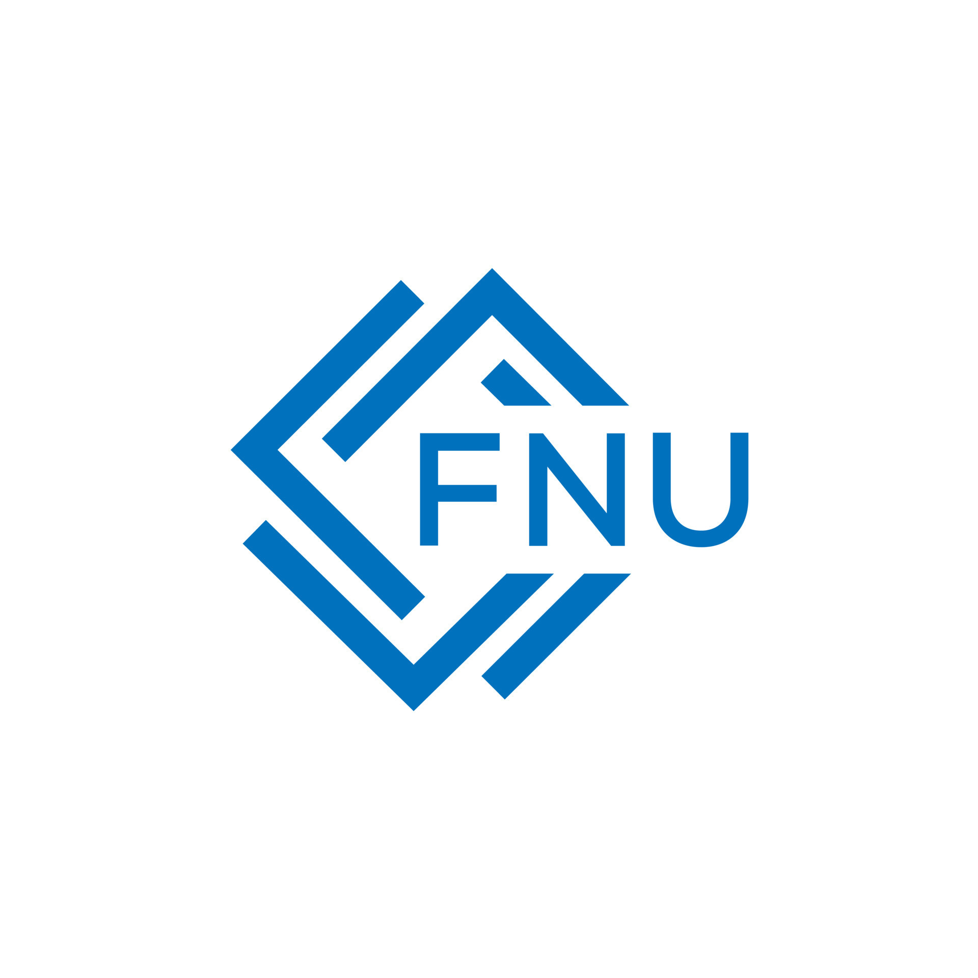 fnu creativo circulo letra logo concepto. fnu letra diseño.fnu letra logo diseño en blanco ...