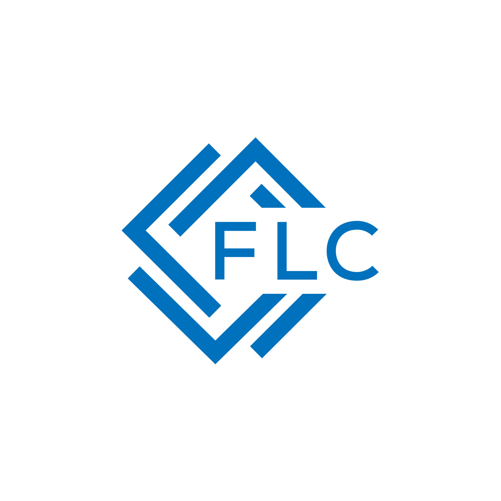 flc creativo circulo letra logo concepto. flc letra diseño.flc letra logo diseño en blanco ...