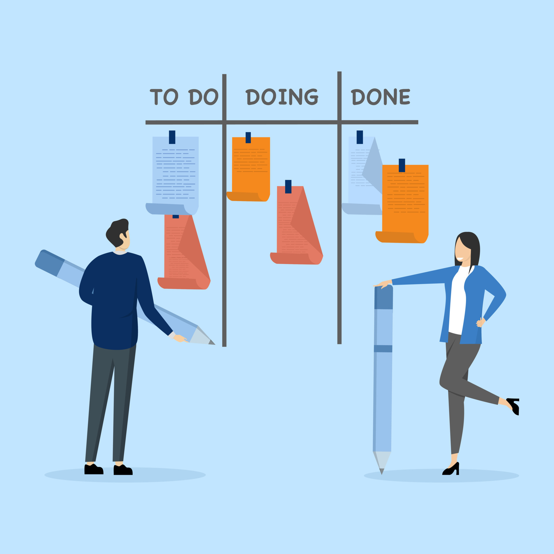 ongoing and completed tasks, project management or planning for production concept, Review work ...