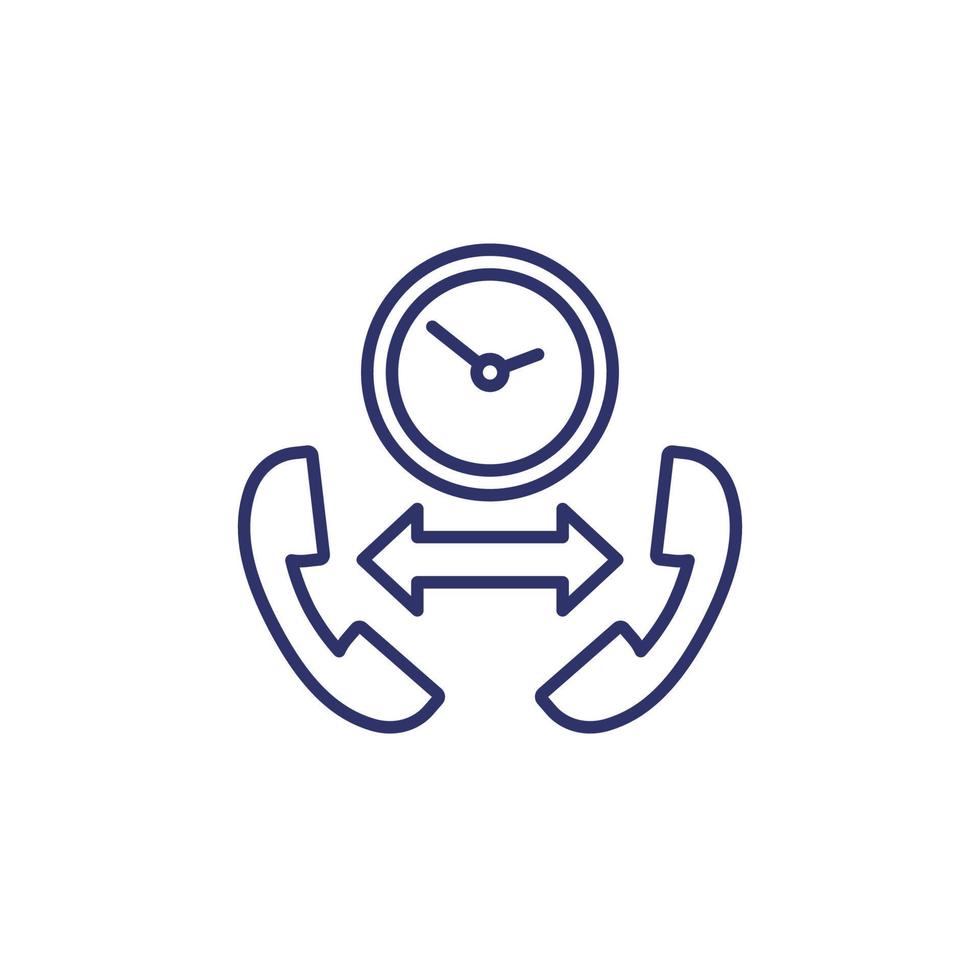 Phone Call Duration Time Line Icon 20150783 Vector Art At Vecteezy