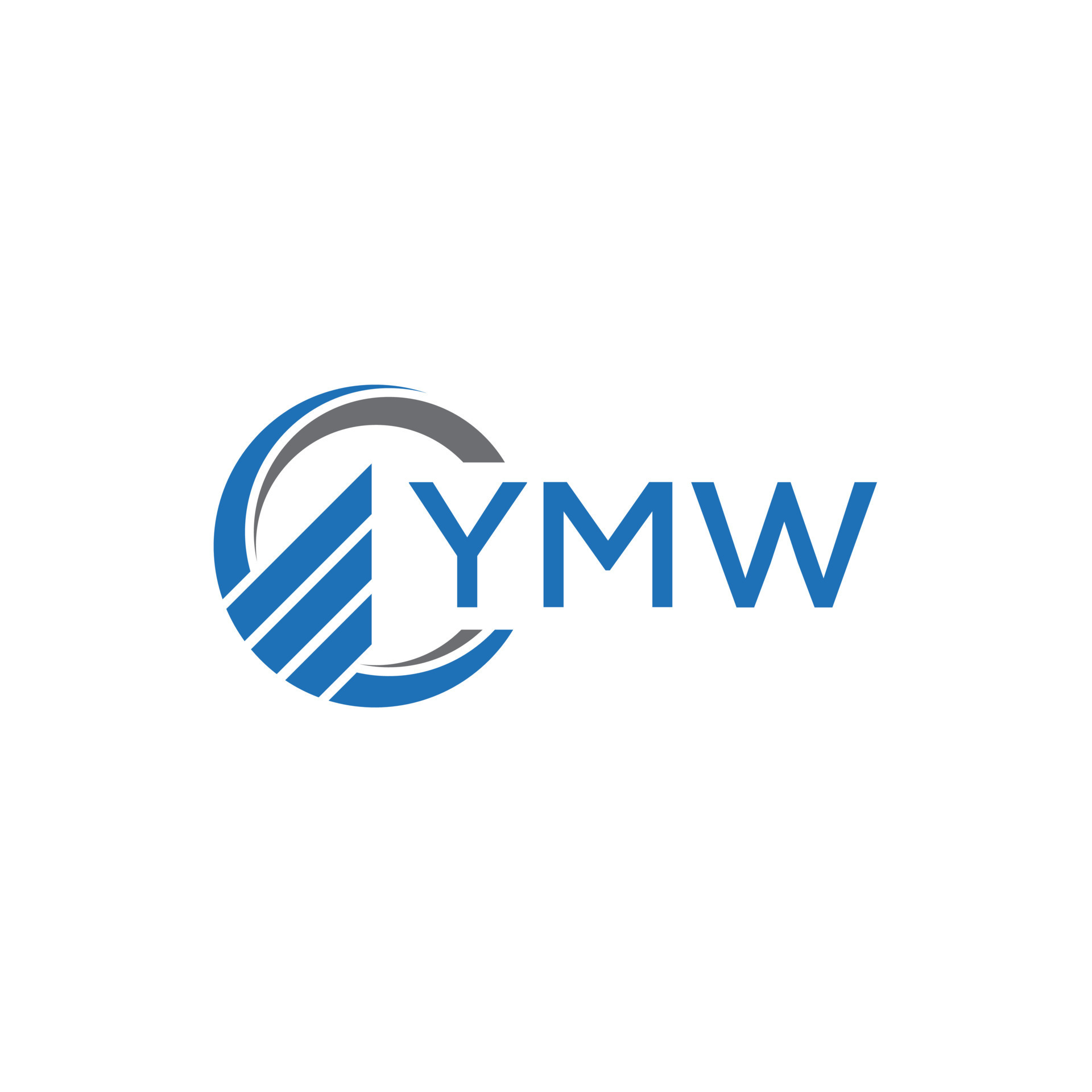 YMW Flat accounting logo design on white background. YMW creative initials Growth graph letter ...