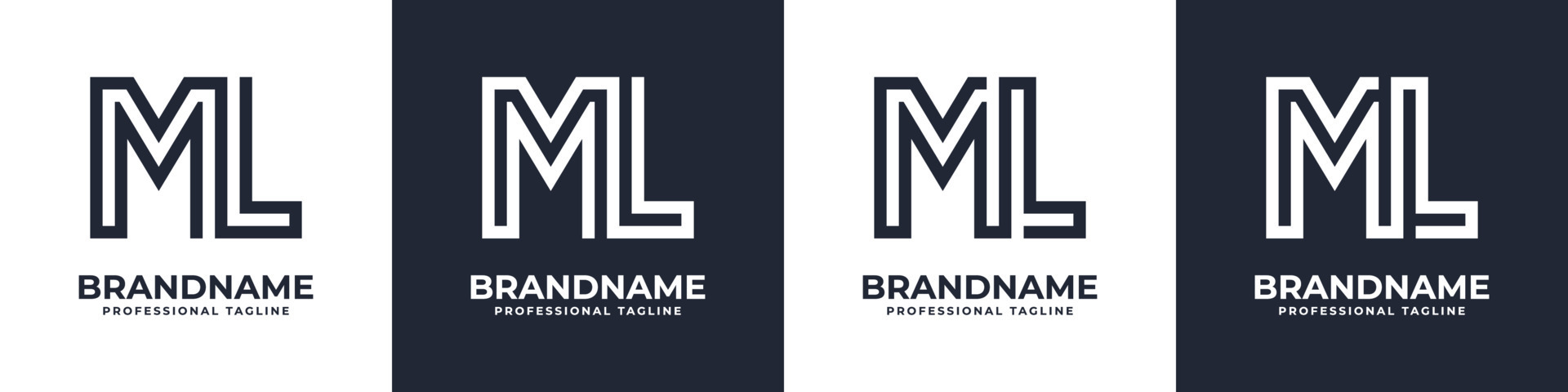 Simple ML Monogram Logo, suitable for any business with ML or LM initial. 20152460 Vector Art at ...
