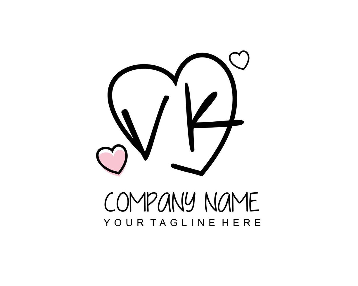 Initial VK with heart love logo template vector 20158685 Vector Art at Vecteezy
