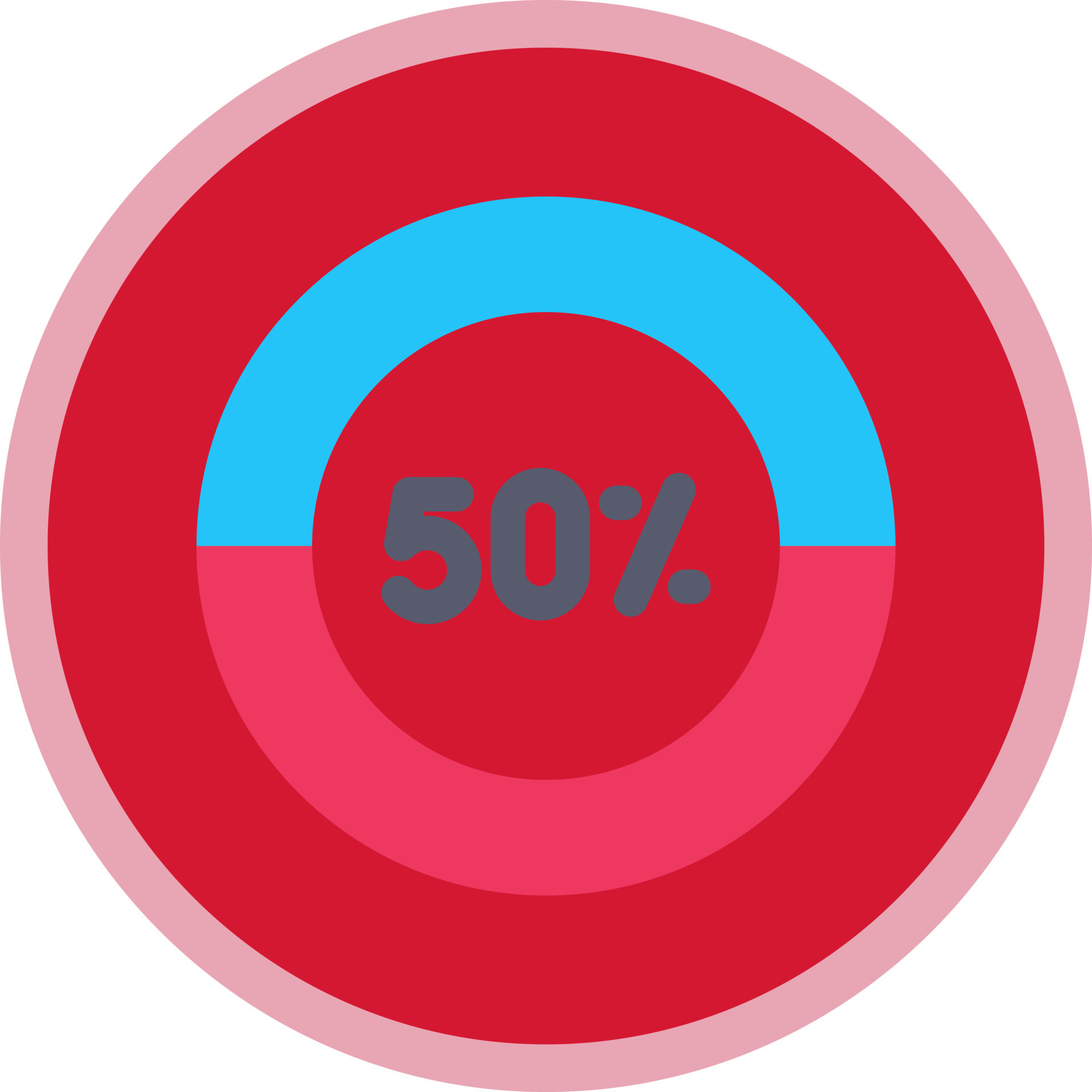 Half Pie Chart Vector Icon Design 20162541 Vector Art At Vecteezy