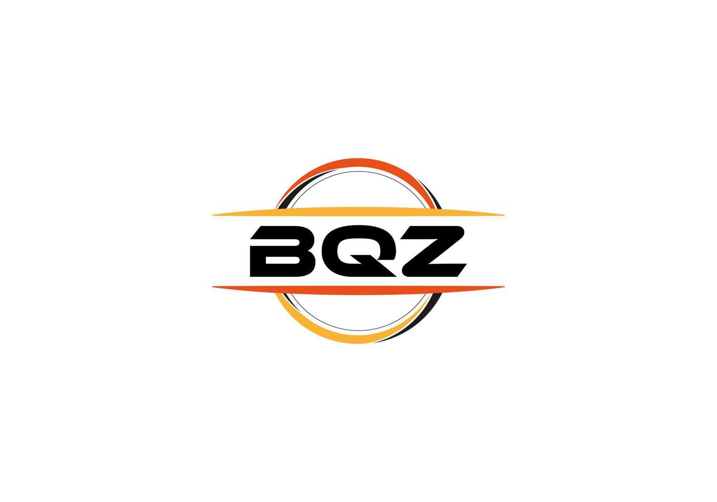 bqz letra realeza elipse forma logo. bqz cepillo Arte logo. bqz logo para un compañía, negocio ...