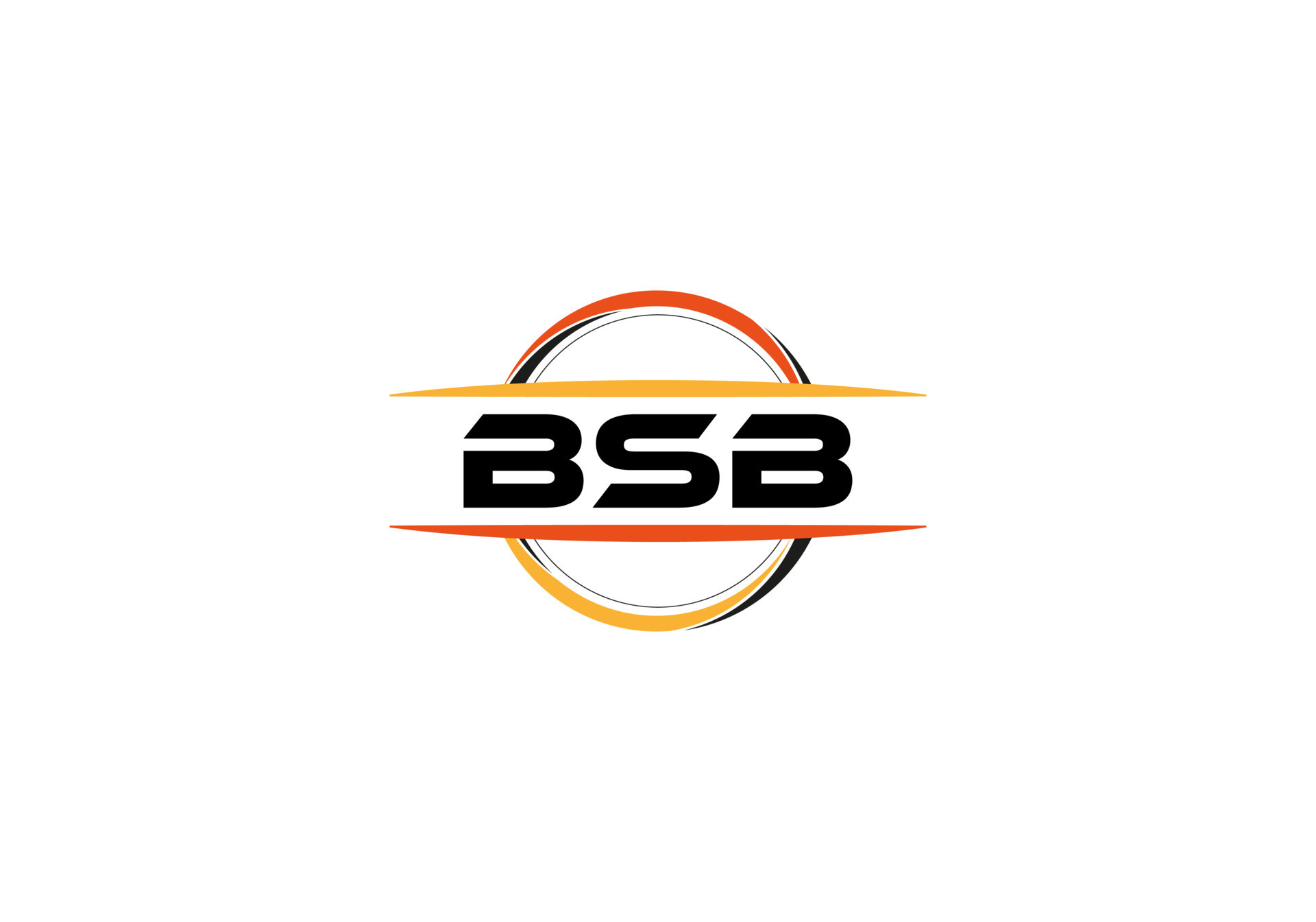 BSB letter royalty ellipse shape logo. BSB brush art logo. BSB logo for a company, business, and ...