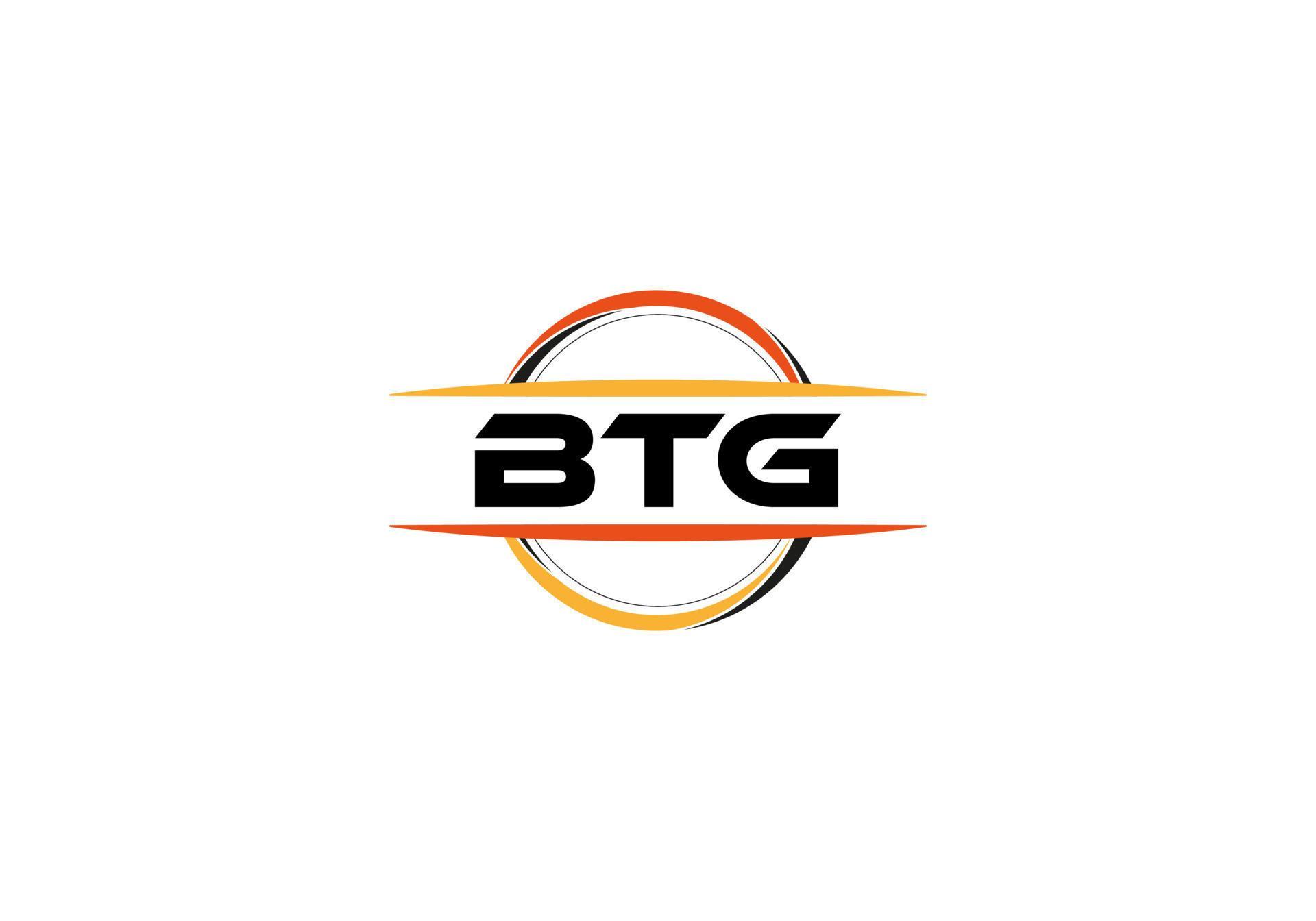 Btg Letter Royalty Ellipse Shape Logo Btg Brush Art Logo Btg Logo For A Company Business And
