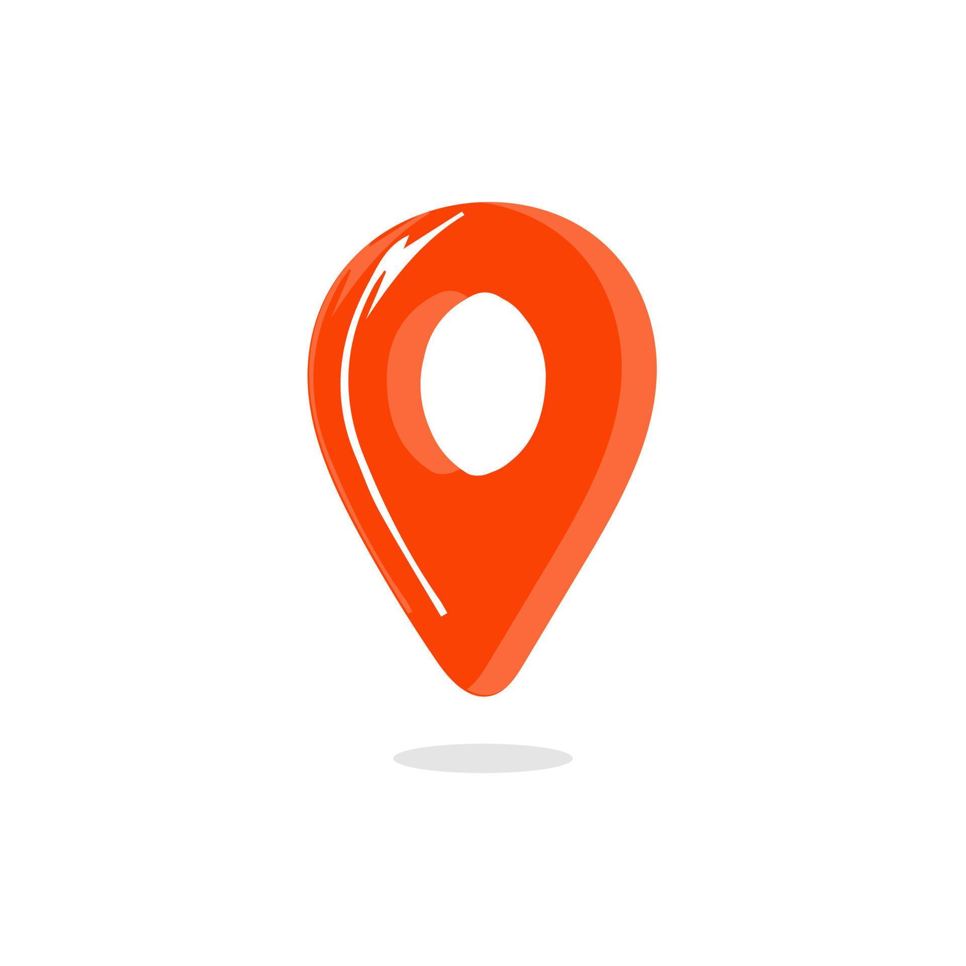 Map pin location icons. Modern map markers .Vector illustration on a white background. Flat ...