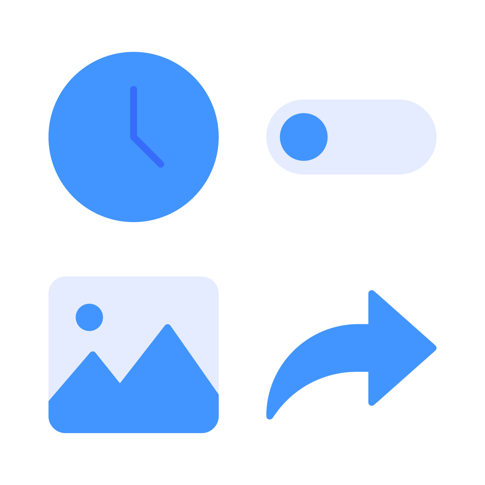 User Interface Icons Set Time Toggle Button Images Share Perfect For Website Mobile App
