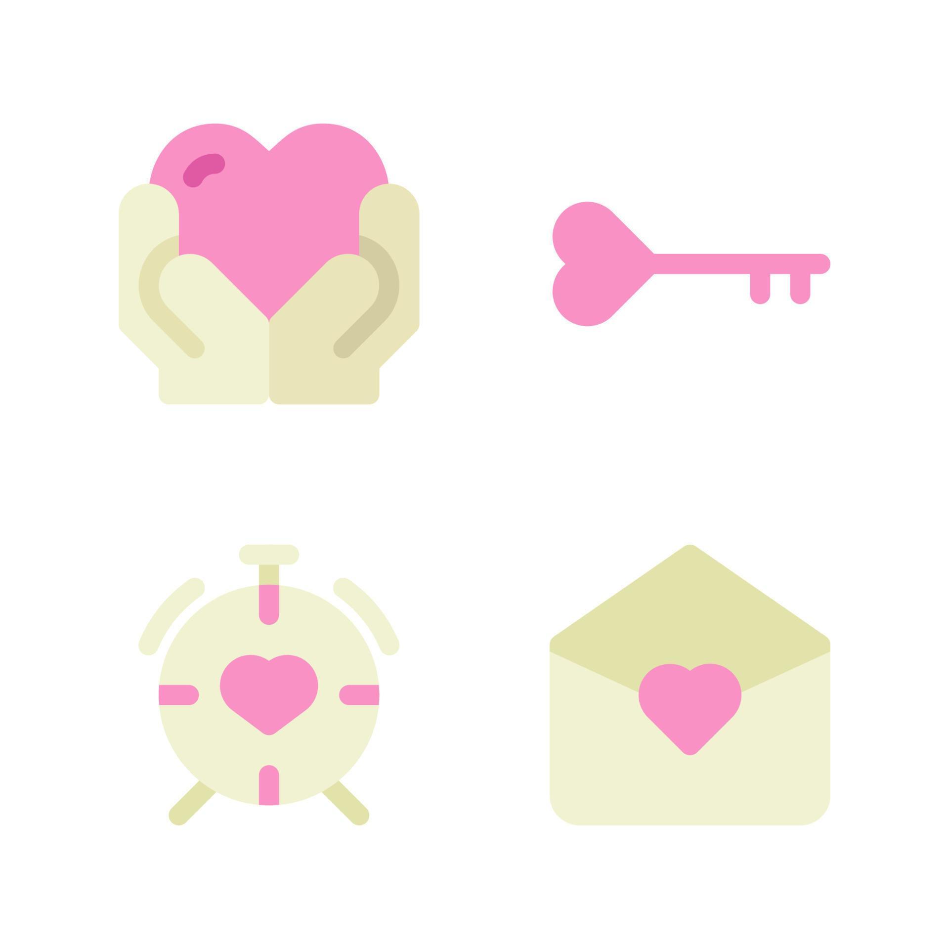 Romance icons set. give love, key, alarm, letter. Perfect for website mobile app, app icons ...
