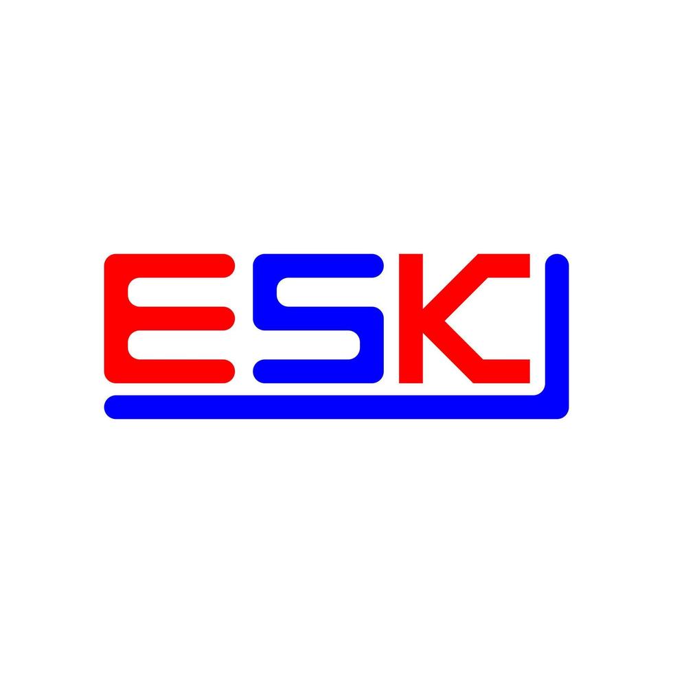 esk letra logo creativo diseño con vector gráfico, esk sencillo y moderno logo. 20188869 Vector ...