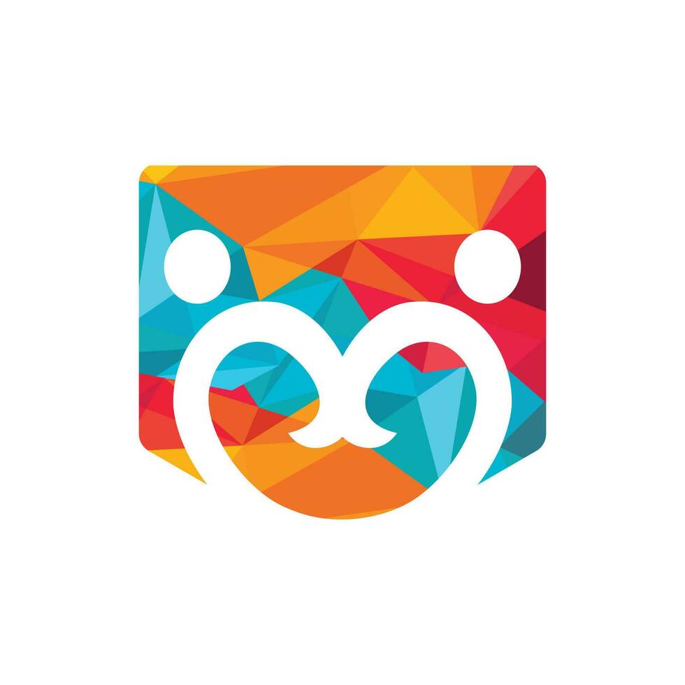 Creative couple and heart logo design. Heart together icon. Couple ...