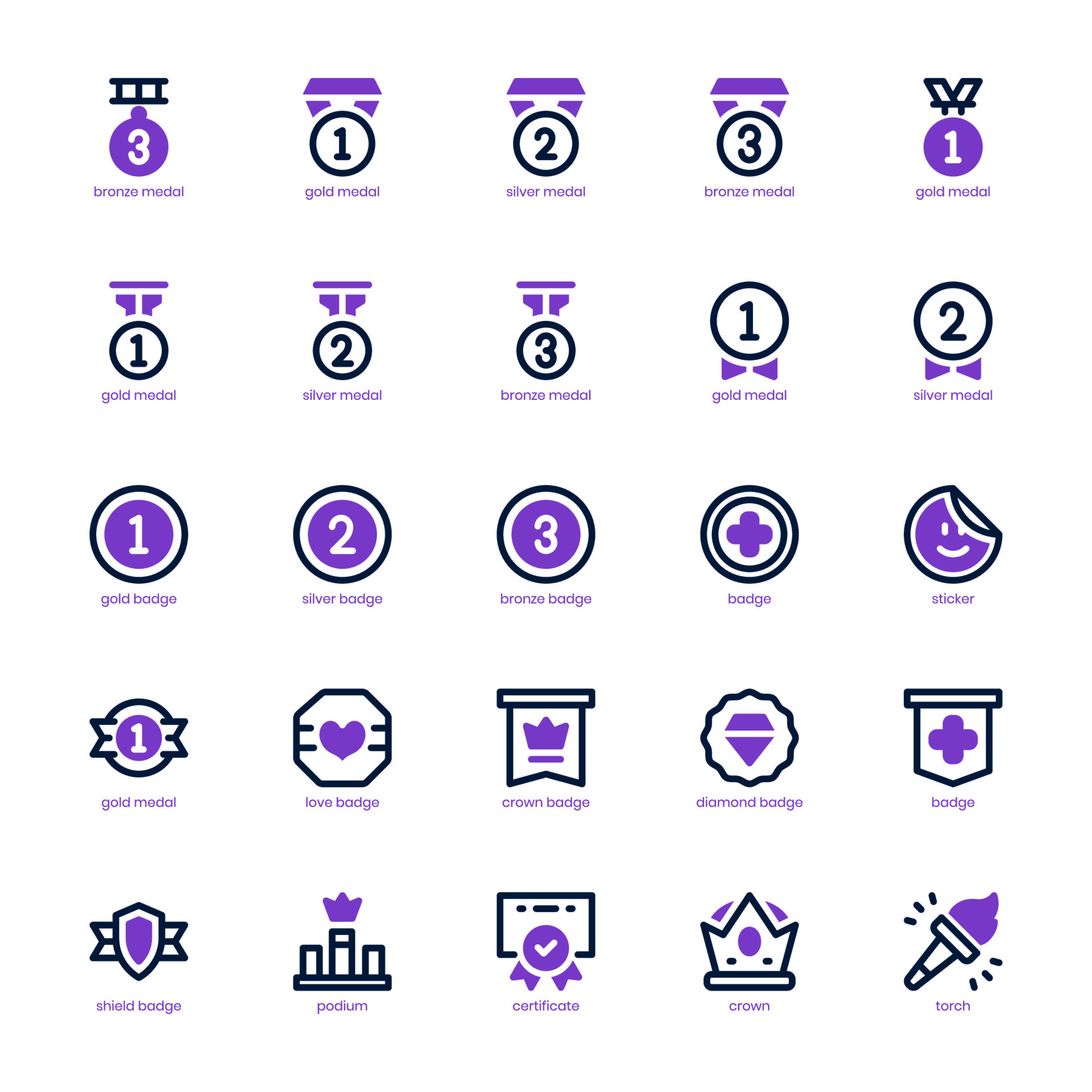 Award and Badge icon pack for your website design, logo, app, and user ...