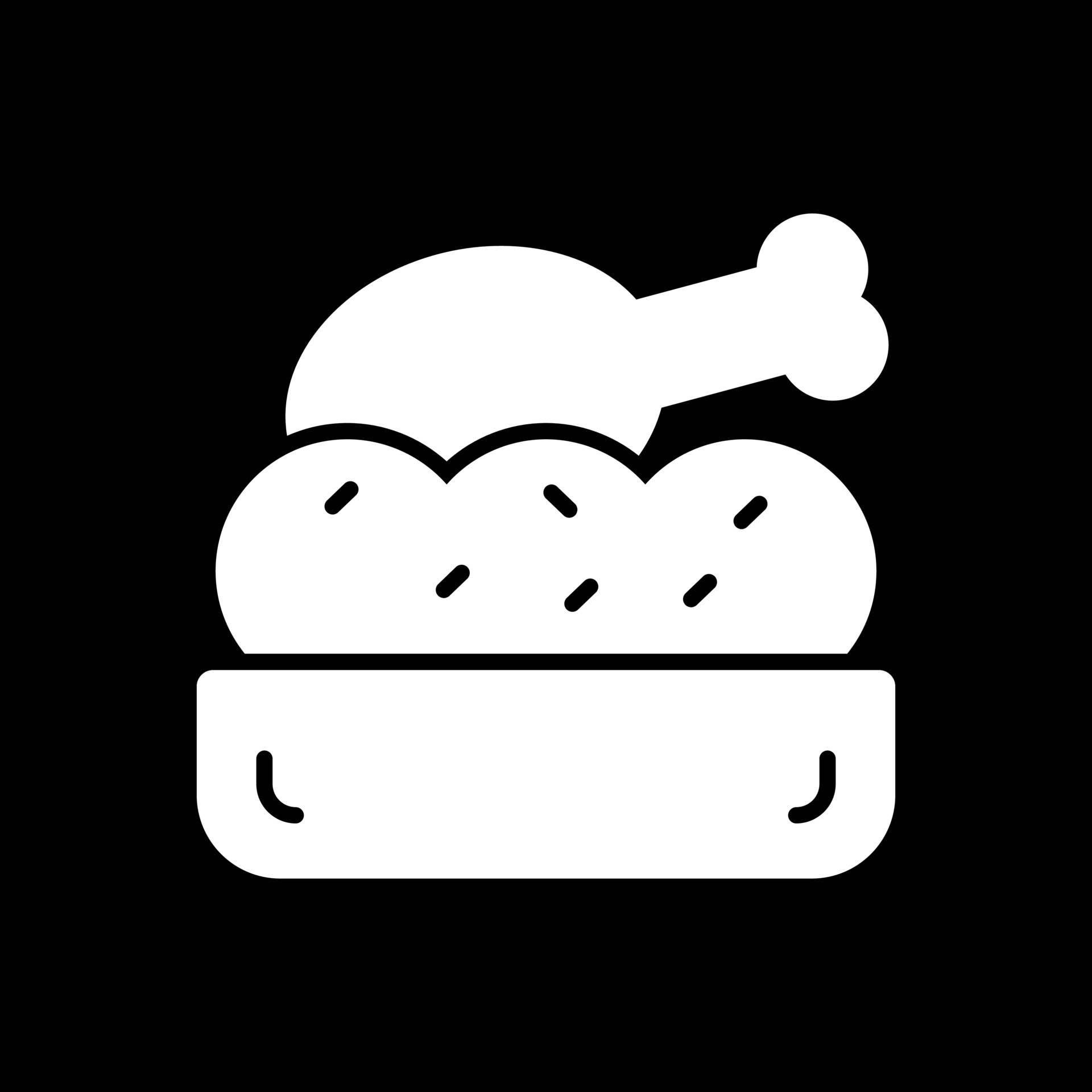 Chicken Rice Vector Icon Design 20195299 Vector Art At Vecteezy