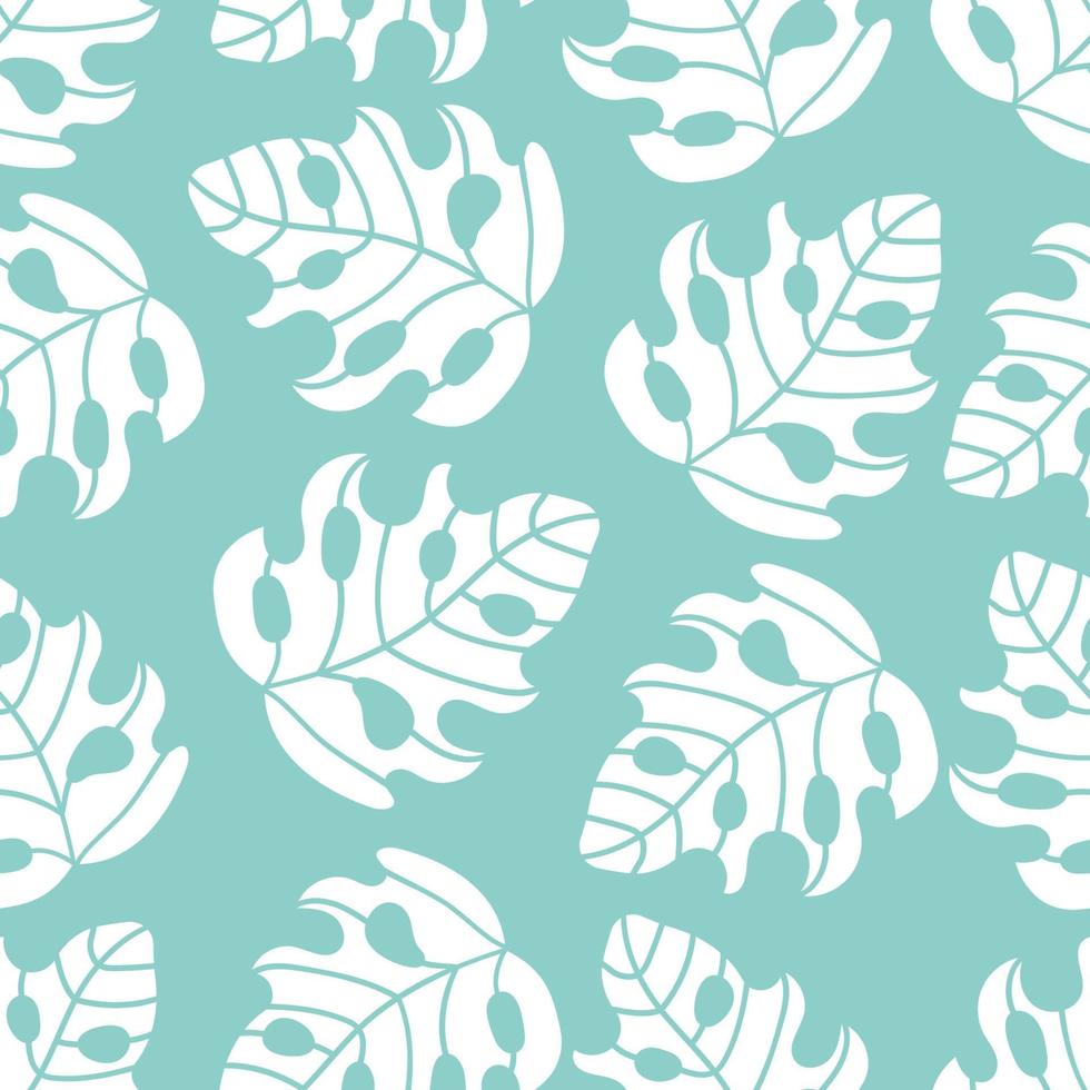 Abstract Tropics Leaves Seamless Pattern Vector Illustration 20196671