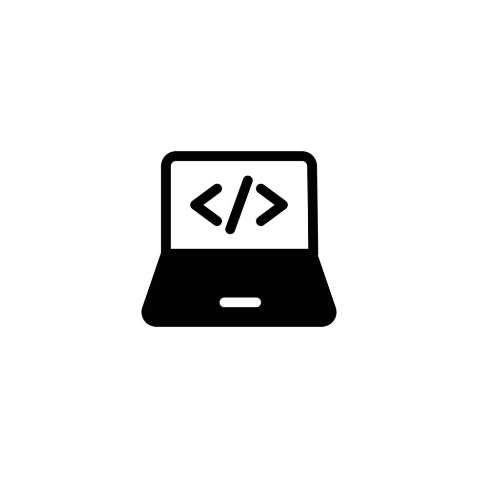 coding icon. solid icon 20198778 Vector Art at Vecteezy