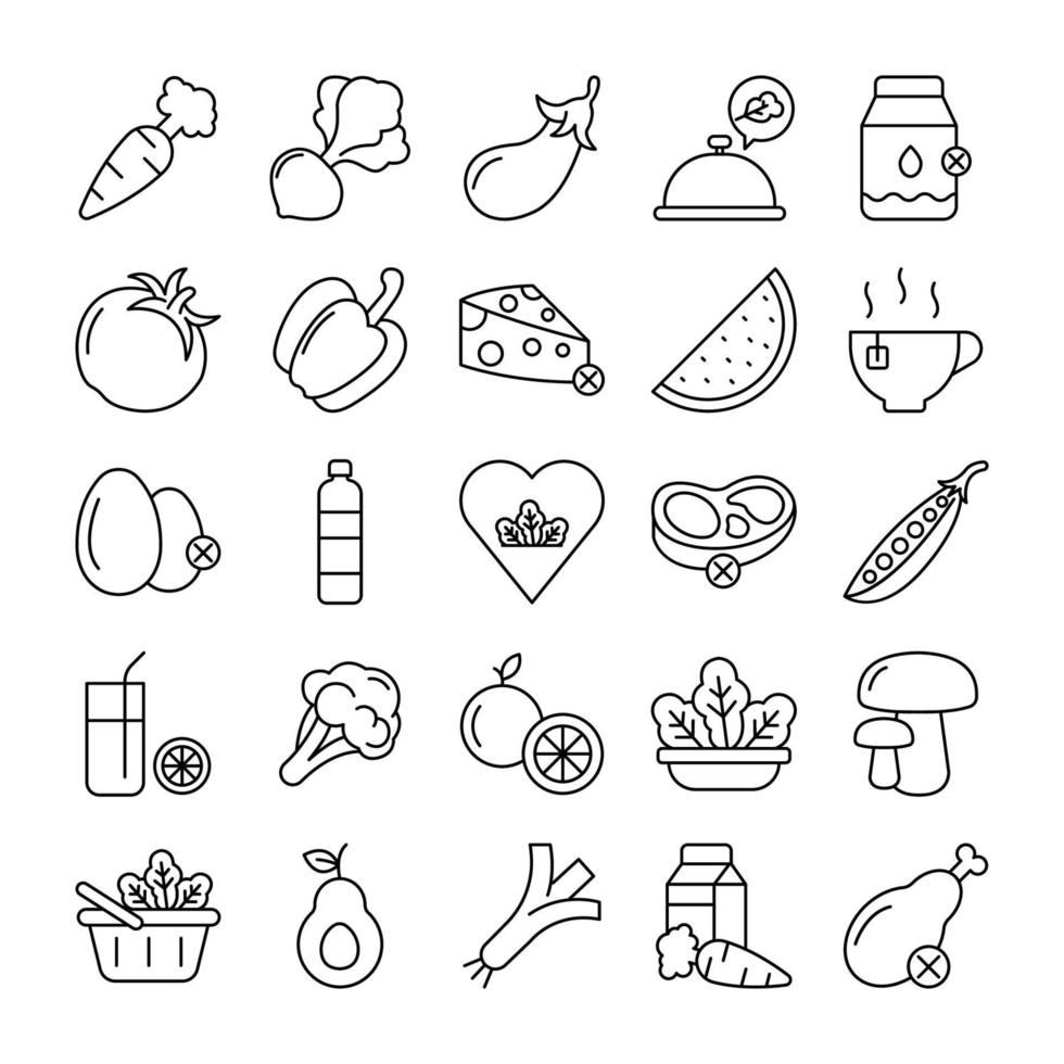 vegan icon set. outline icon 20198823 Vector Art at Vecteezy vegan icon set. outline icon 20198823 Vector Art at Vecteezy