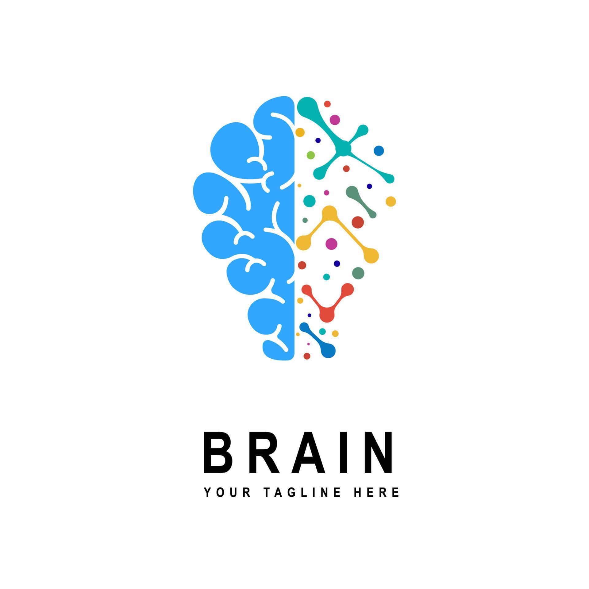 Brain logo design template vector illustration 20203388 Vector Art at ...