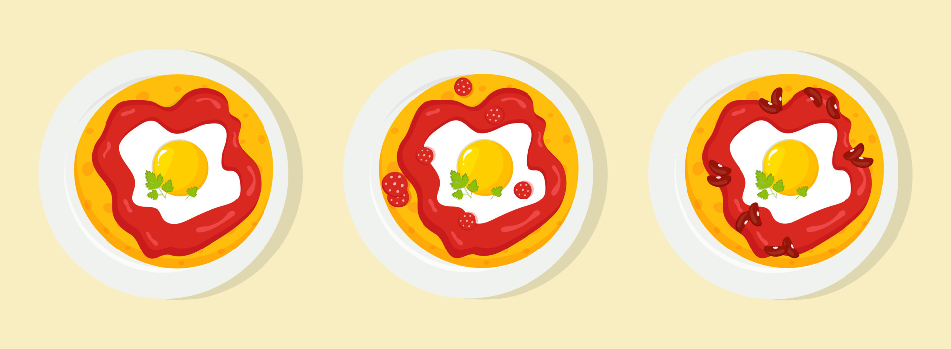 Mexican Cuisine Traditional Breakfast Huevos Rancheros With Different