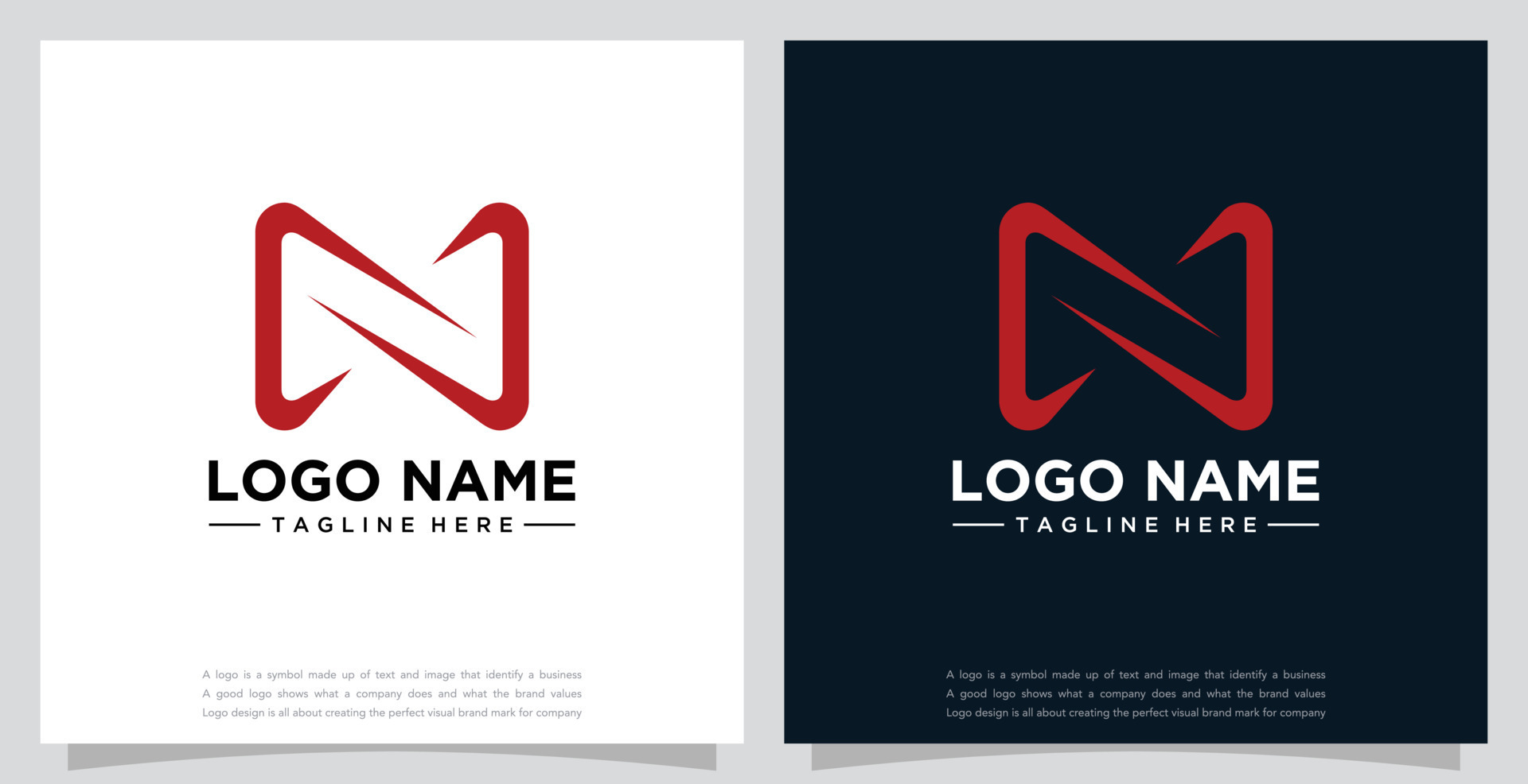 vector inicial letra norte logo para negocio o medios de comunicación compañía. 20212301 Vector ...