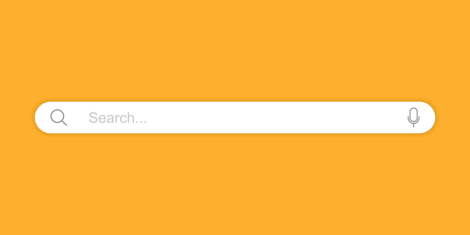 Search bar with shadow effect in flat style design isolated on yellow background. 20212686 ...