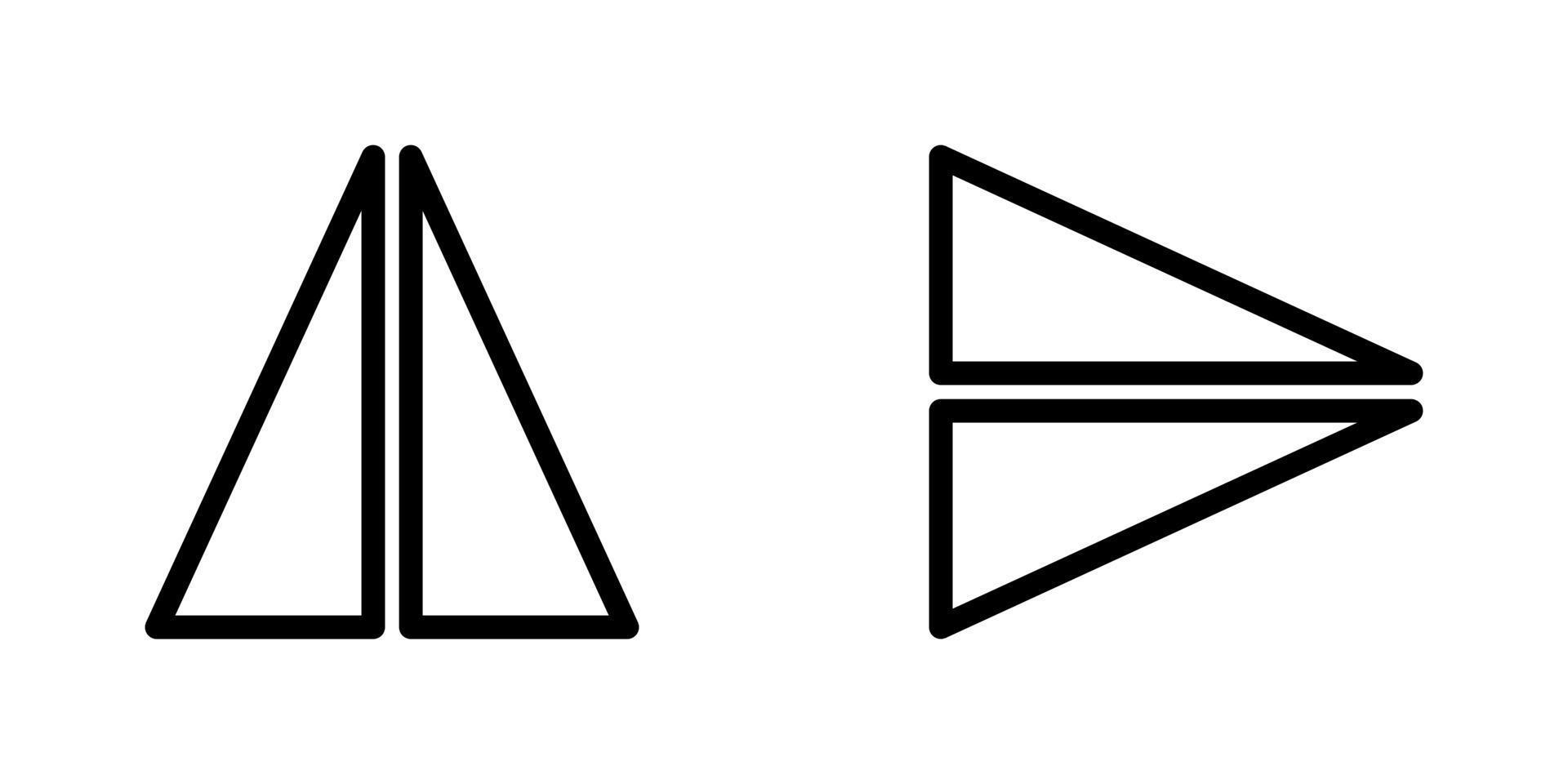 Flip horizontal and flip vertical tool icons in line style design ...