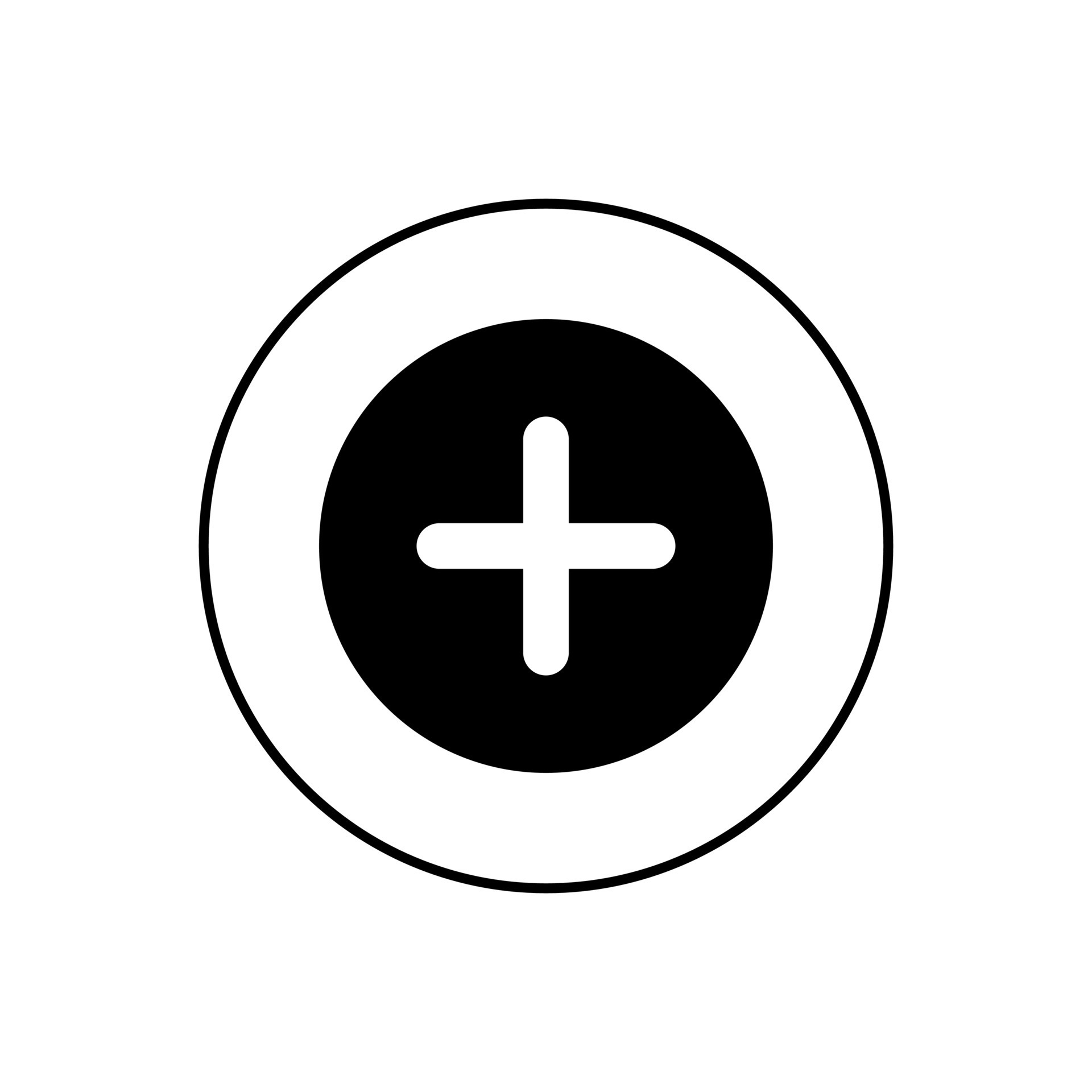 Add Button Plus Icon Vector Isolated On Circle Line Background 20213750 Vector Art At Vecteezy