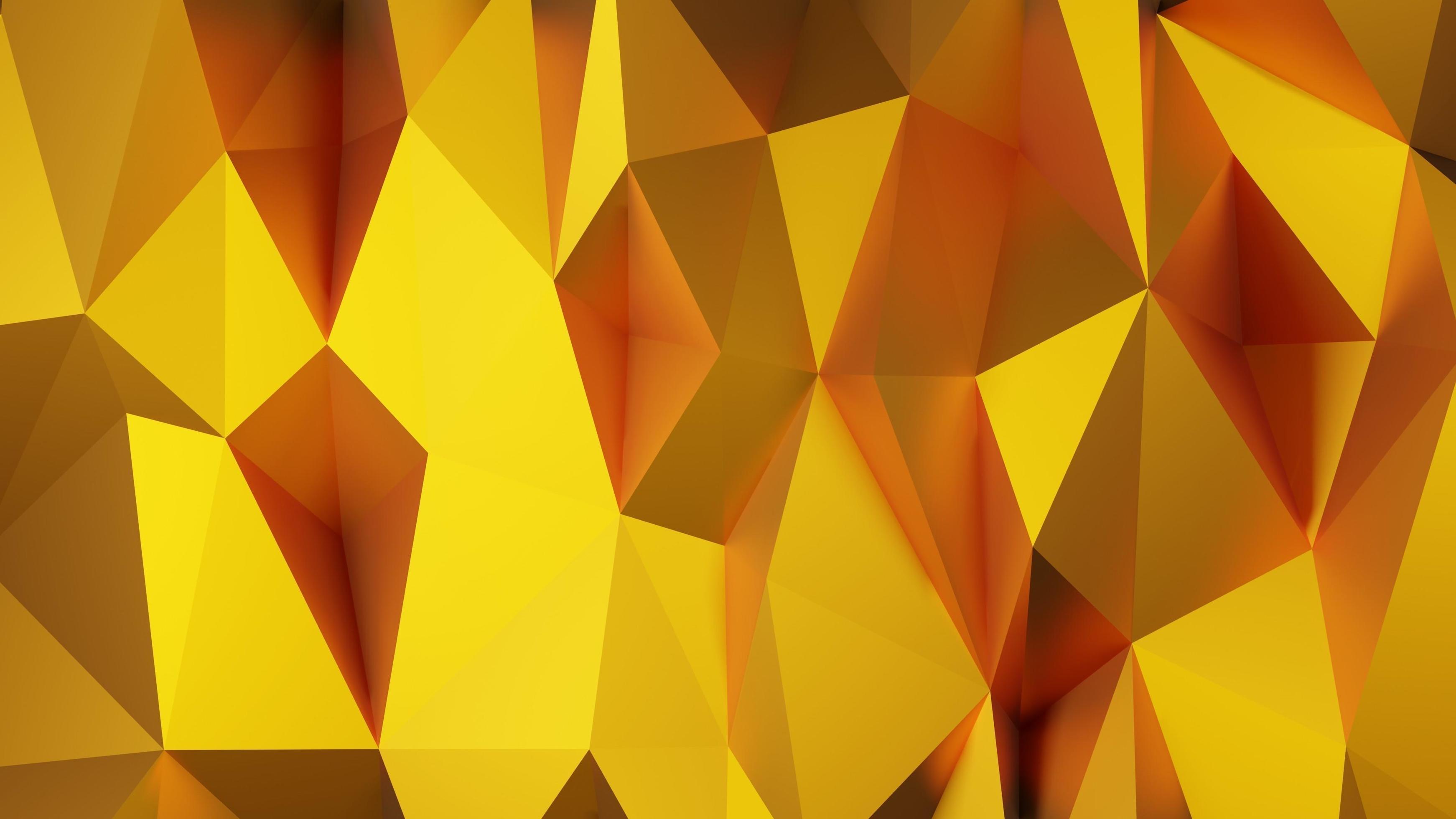 Abstract yellow background with triangles.Gold texture design.paper geometric background.3D ...