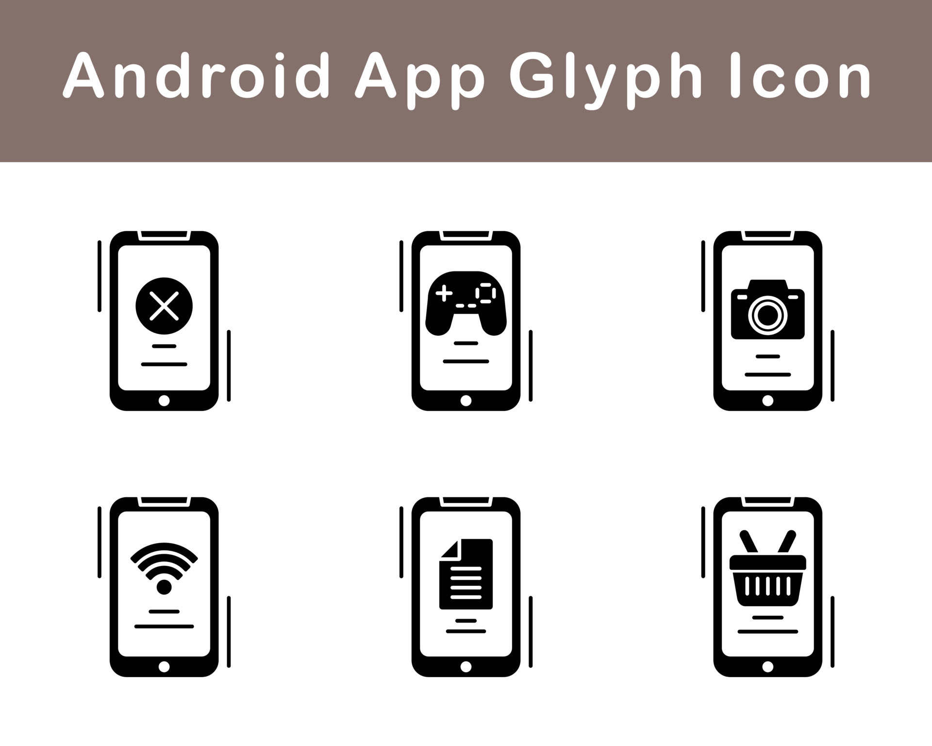 Android Apps Vector Icon Set 20216374 Vector Art at Vecteezy