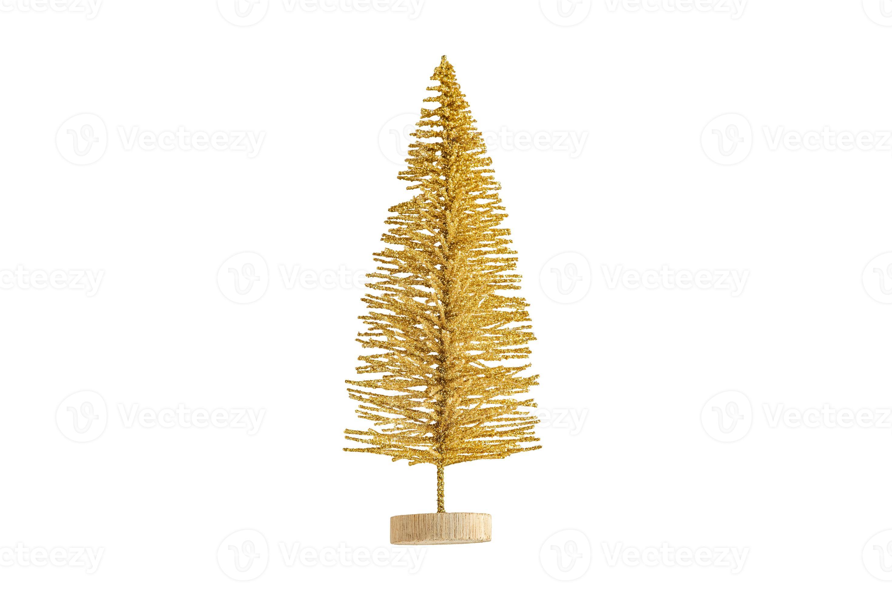 6624 Gold christmas tree isolated on a transparent background 20223220 ...