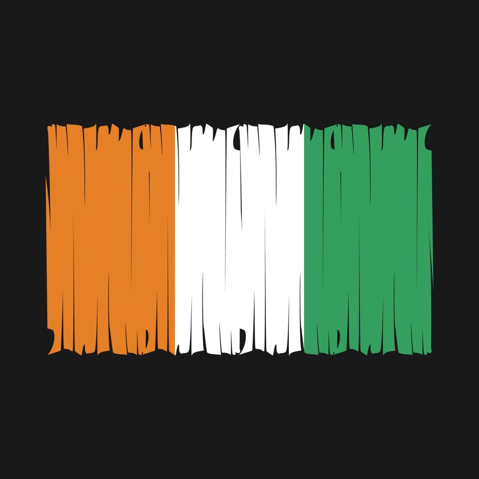 Ivory Coast Flag Brush Vector Illustration 20226551 Vector Art At Vecteezy