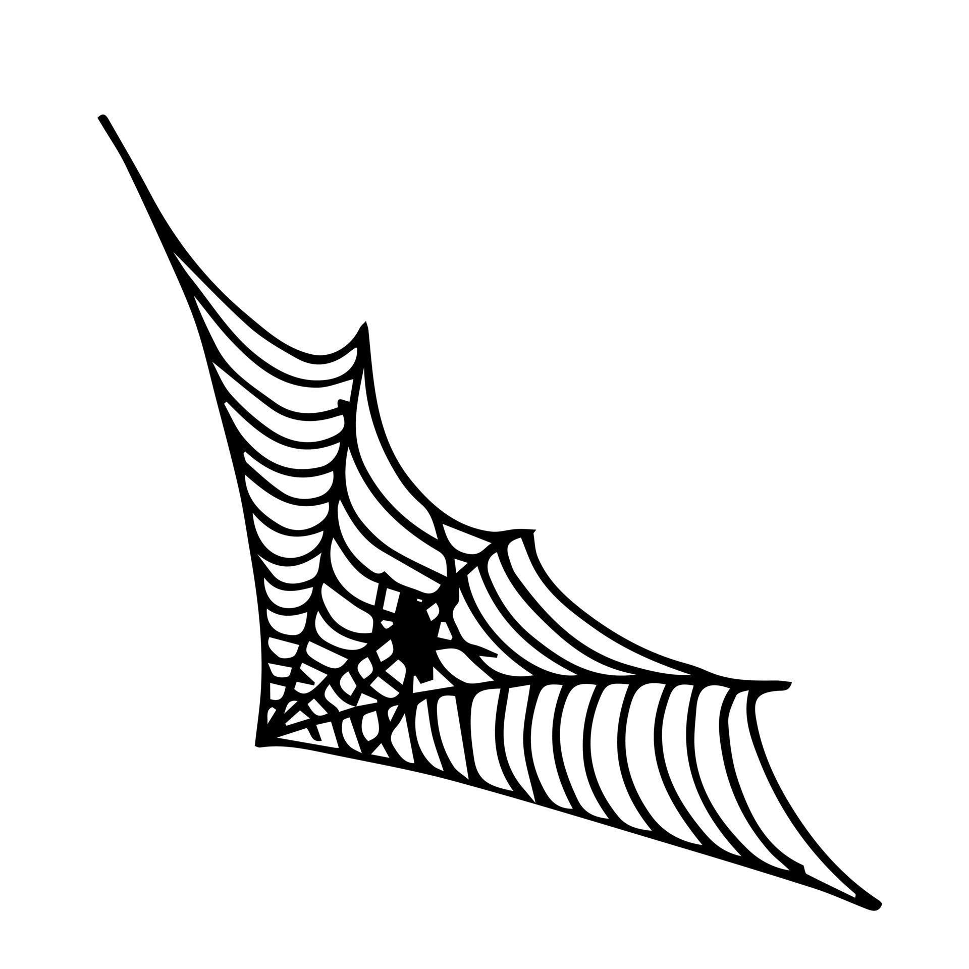 Set of cobwebs. Vector illustration of a set of spider web. 20230318 ...