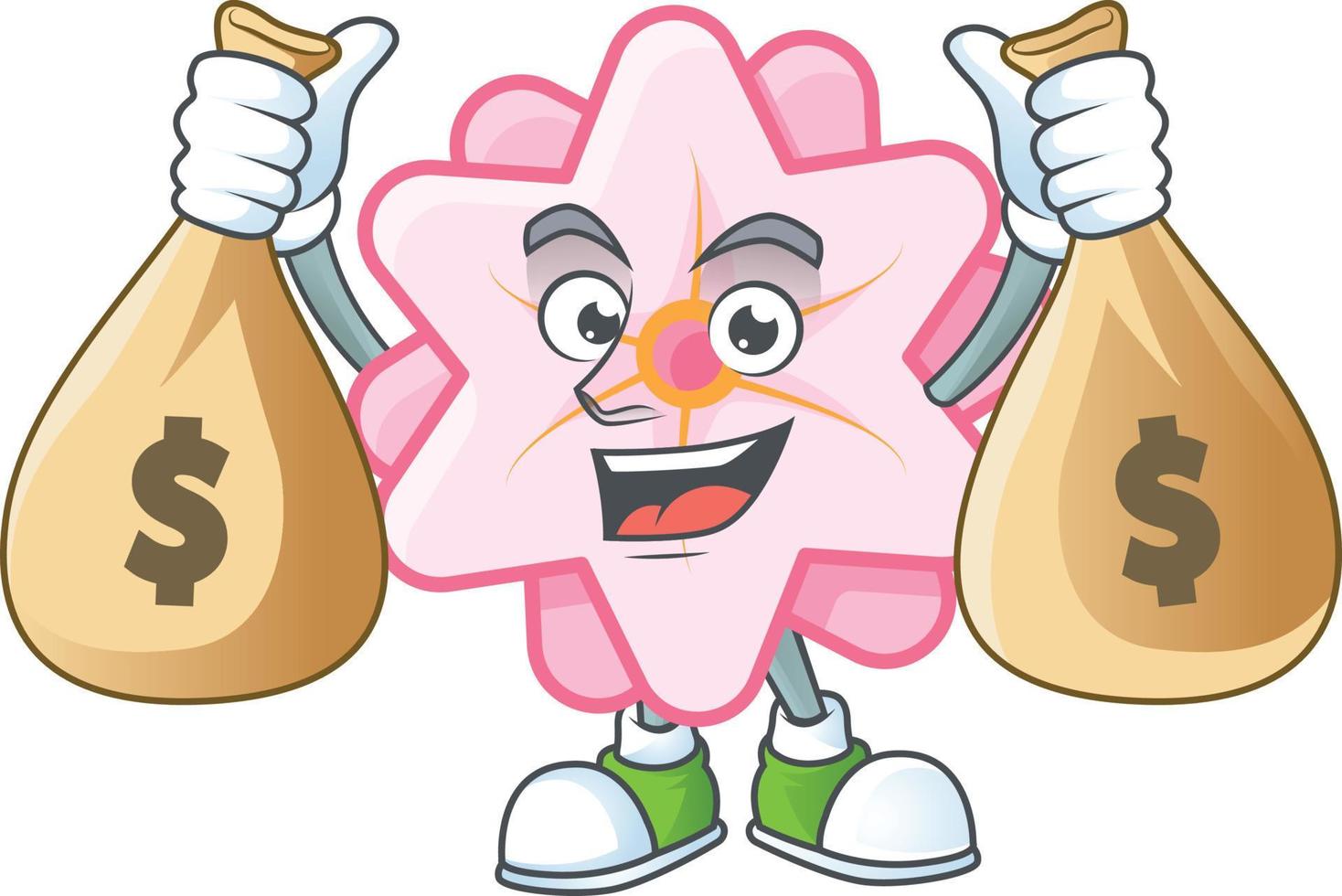 Chinese Pink Flower Cartoon Character Style 20230670 Vector Art At Vecteezy