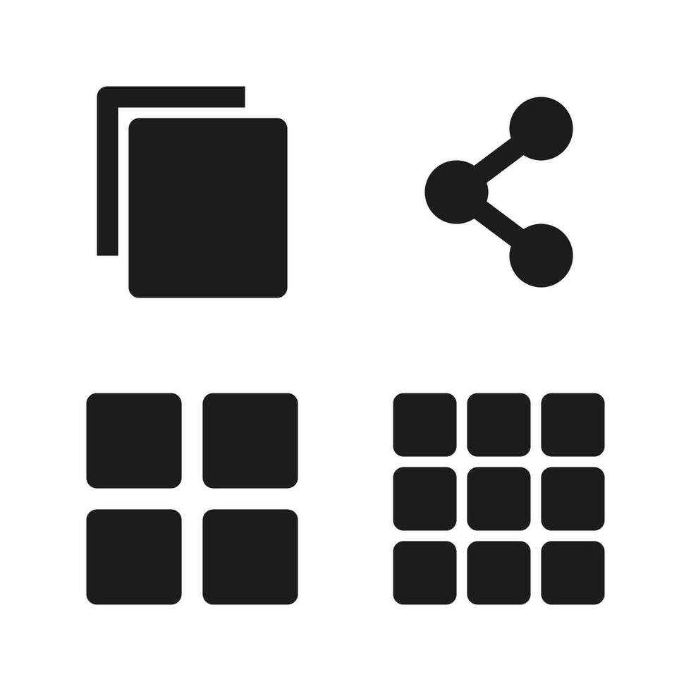 User Interface Icon Set Layer Share Dashboard Home Perfect For