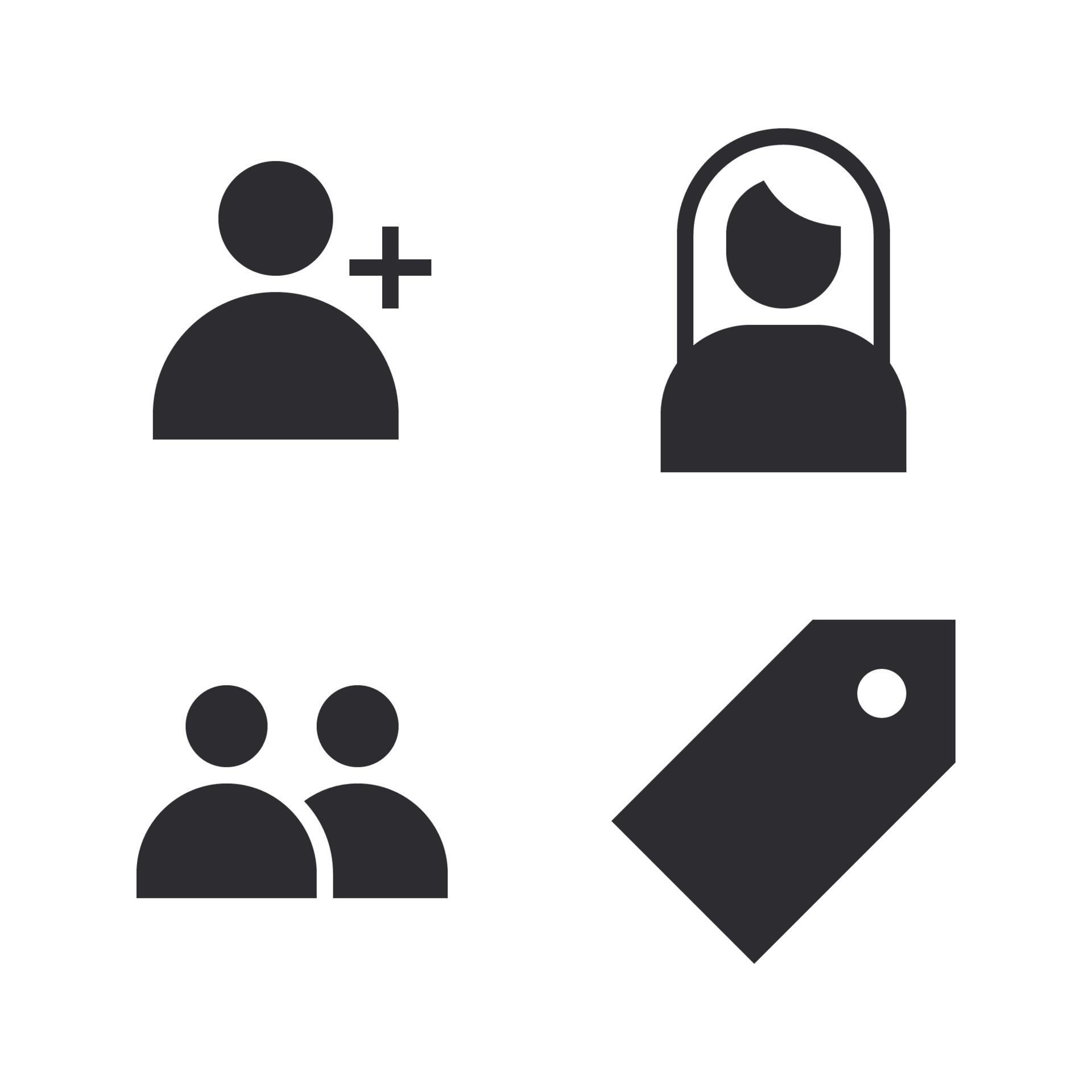 User Interface Icons Set Add User Girl Group Label Perfect For Website Mobile App App