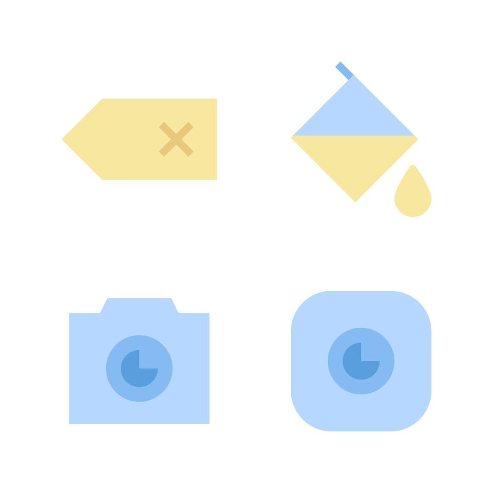 User Interface icons set. Delete, paint bucket, camera, photo. Perfect for website mobile app ...