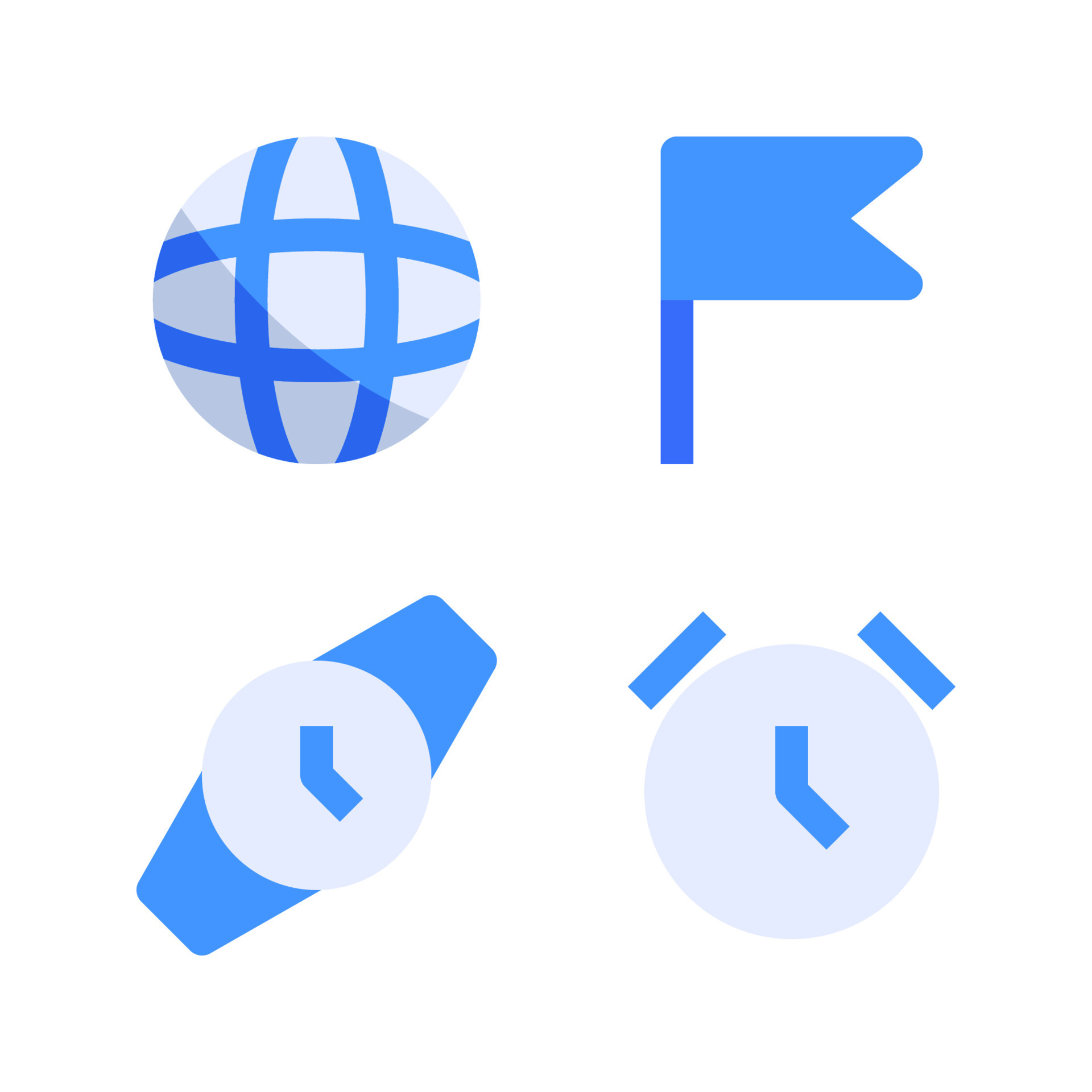 User Interface Icons Set Browser Flag Wristwatch Stopwatch Perfect For Website Mobile App