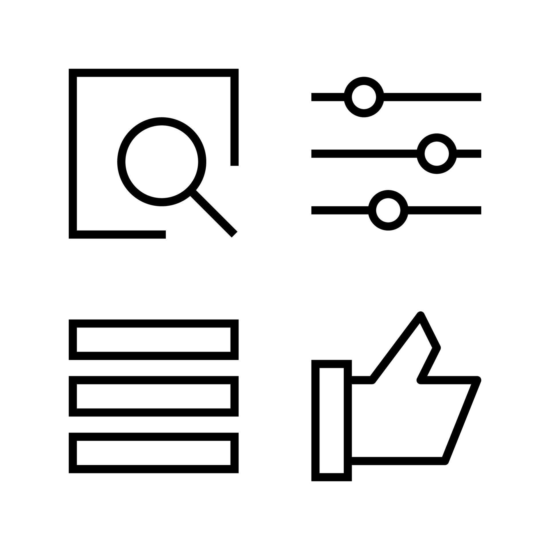 User Interface Icons Set Search Setting Menu Like Perfect For Website Mobile App App Icons