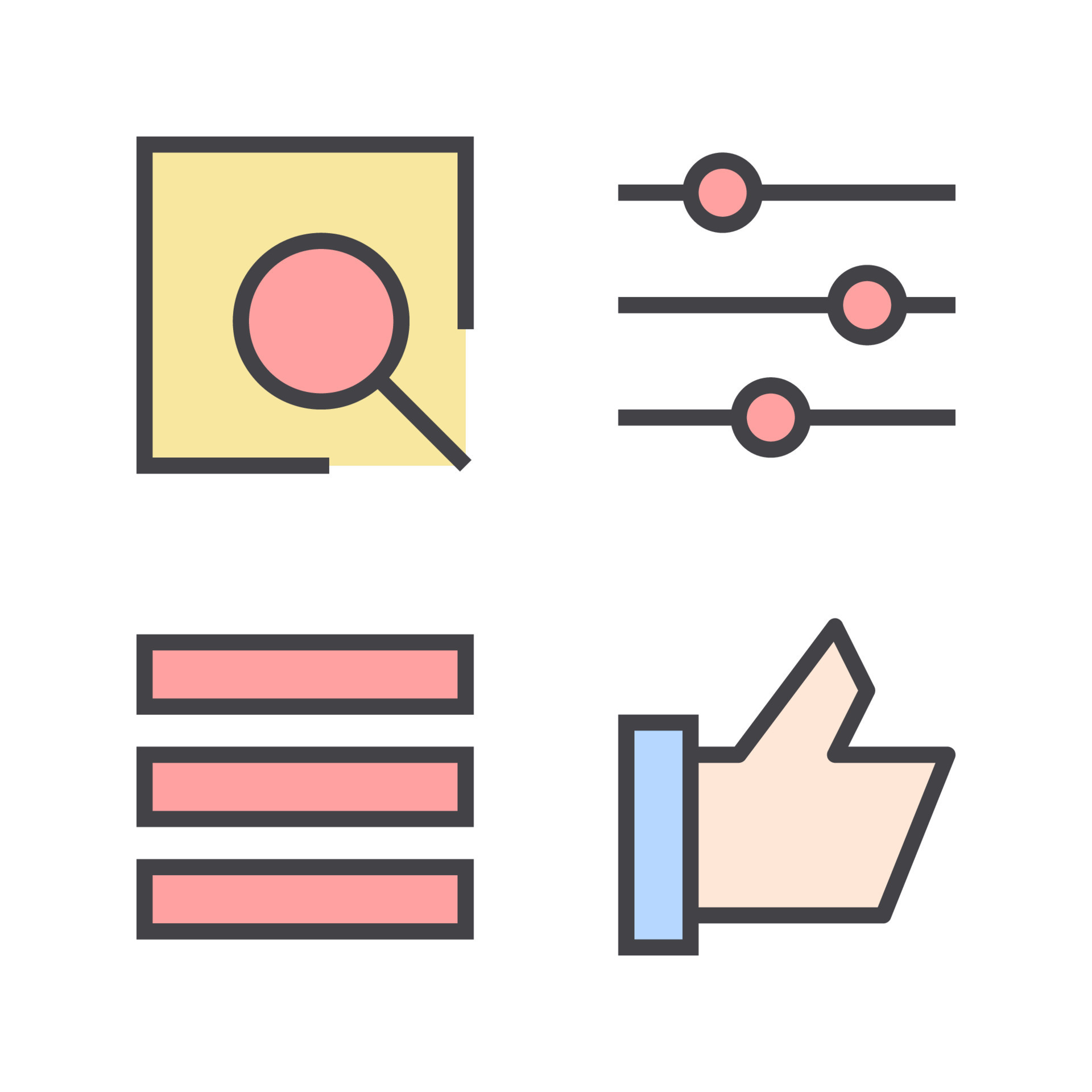 User Interface Icons Set Search Setting Menu Like Perfect For Website Mobile App App Icons