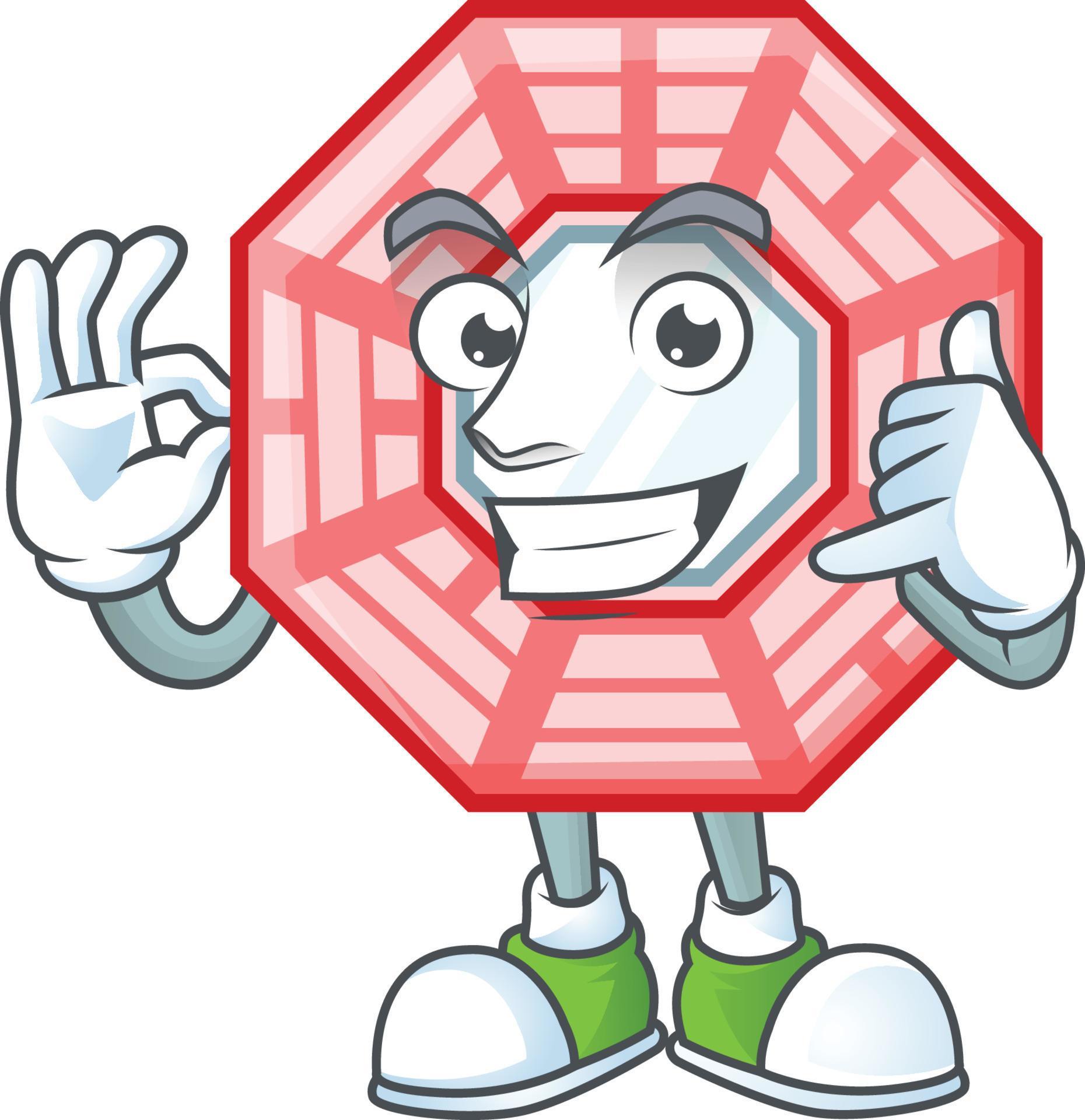Chinese Square Feng Sui Cartoon Character Style 20231832 Vector Art At Vecteezy