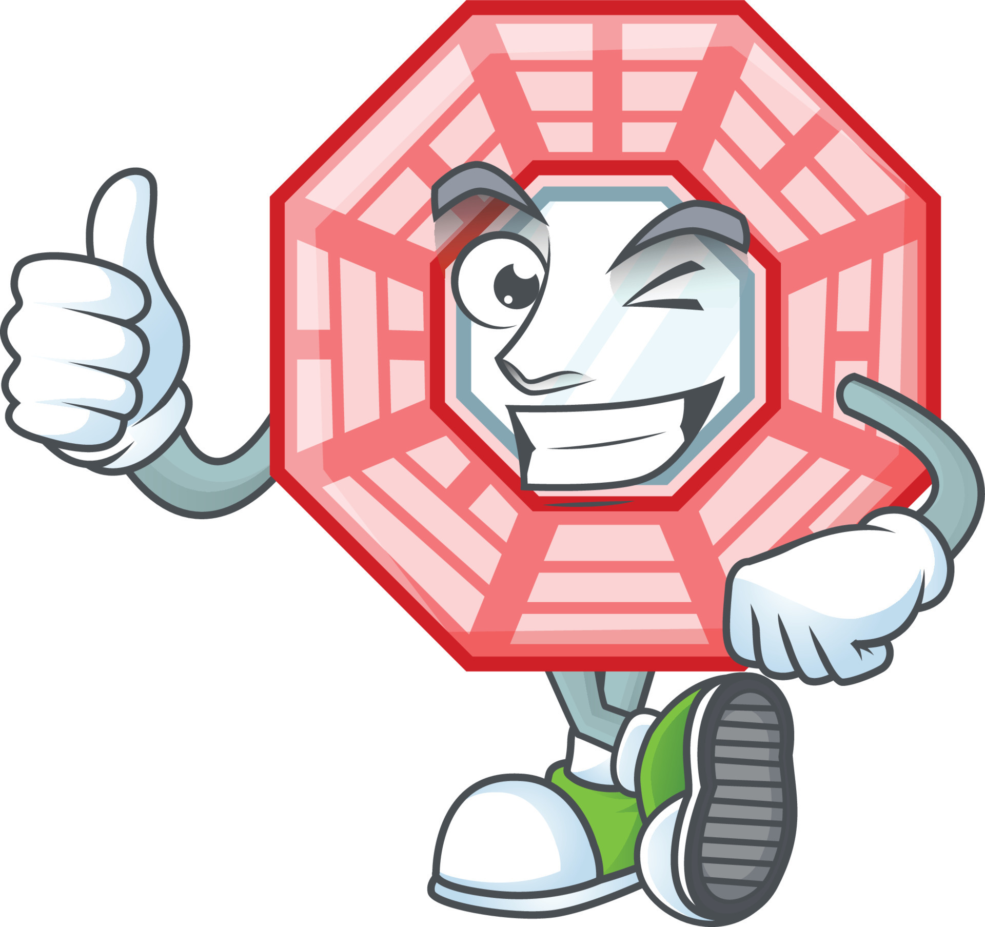 Chinese Square Feng Sui Cartoon Character Style 20231837 Vector Art At Vecteezy