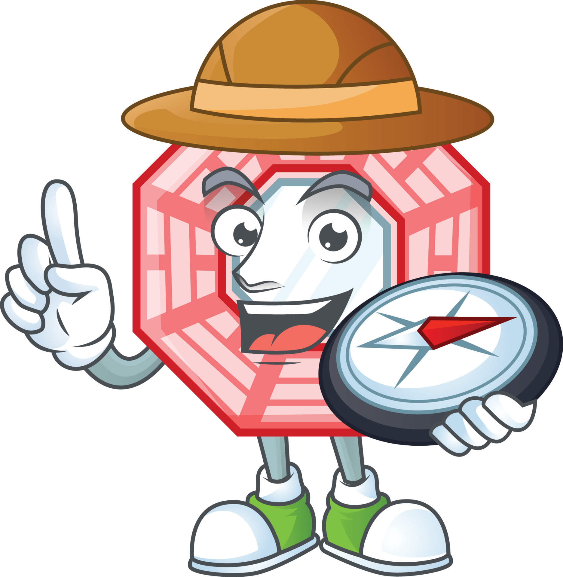 Chinese Square Feng Sui Cartoon Character Style 20231845 Vector Art At Vecteezy